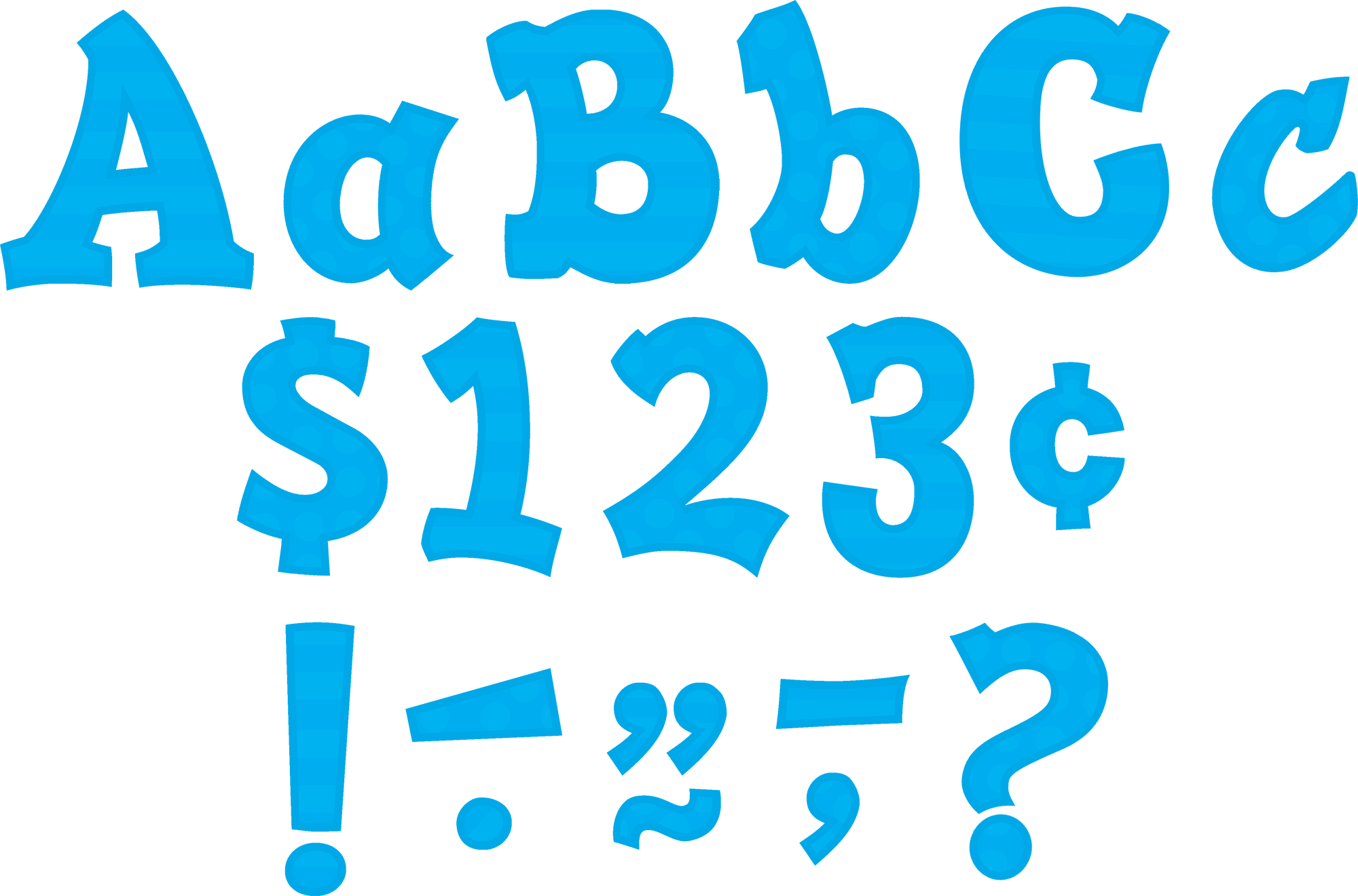 Blue Sassy Solids 3" Letters - TCR75357 | Teacher Created Resources