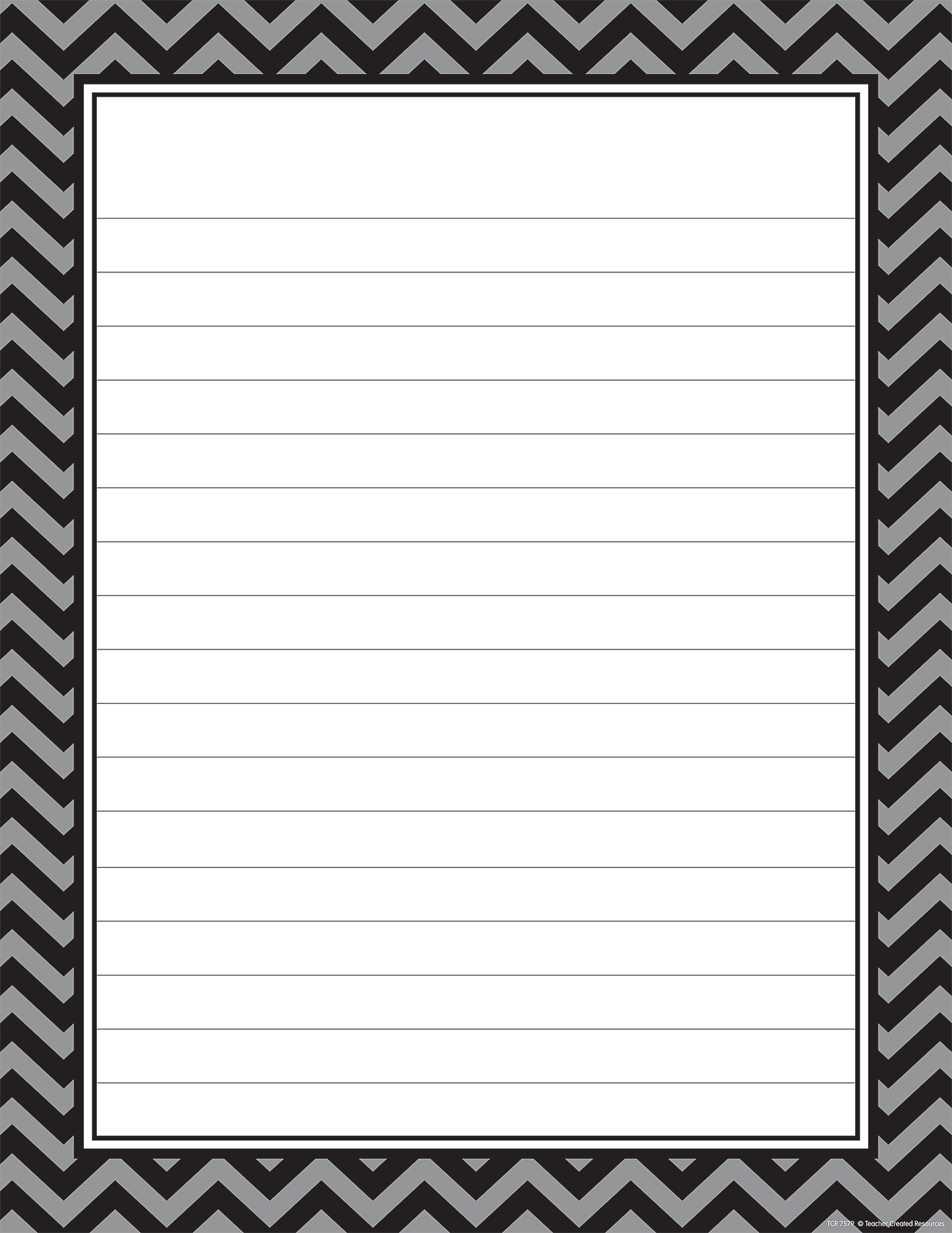 Black Chevron Lined Chart - TCR7579 | Teacher Created Resources