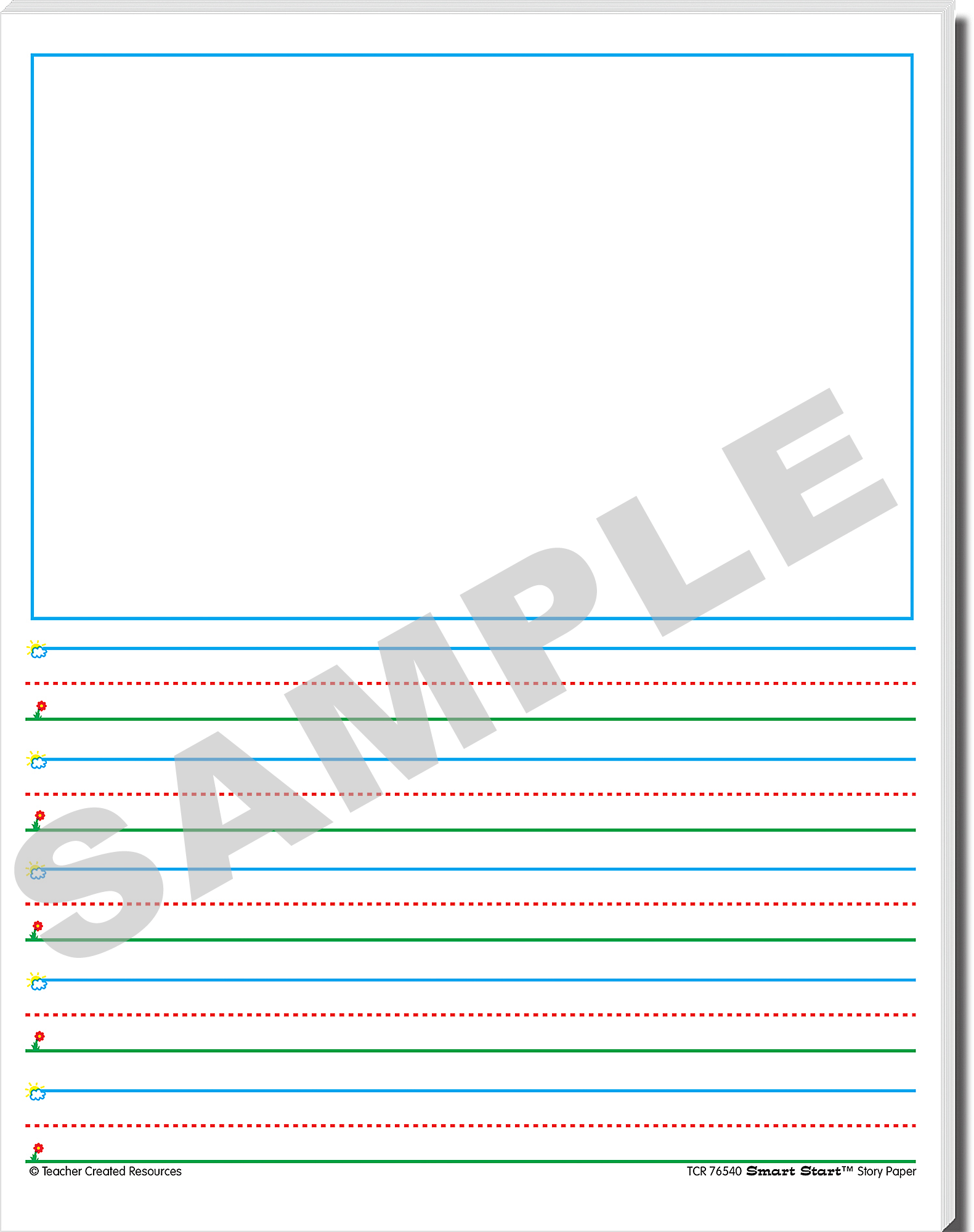 Smart Start 1-2 Story Paper: 40 Sheet Tablet - TCR76540 | Teacher ...