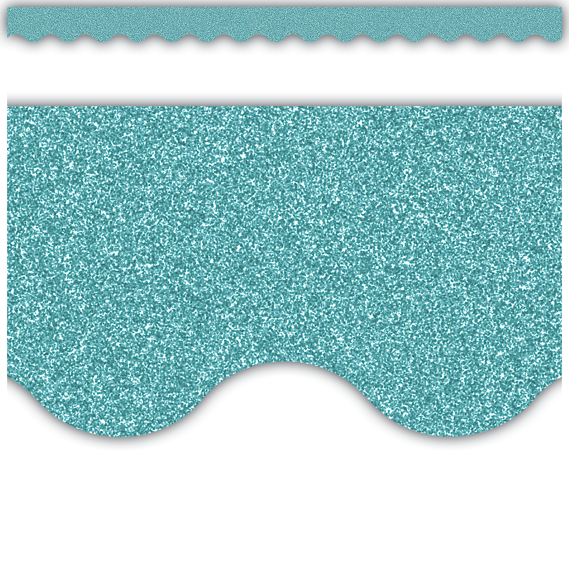 Ice Blue Glitz Scalloped Border Trim - TCR77018 | Teacher Created Resources