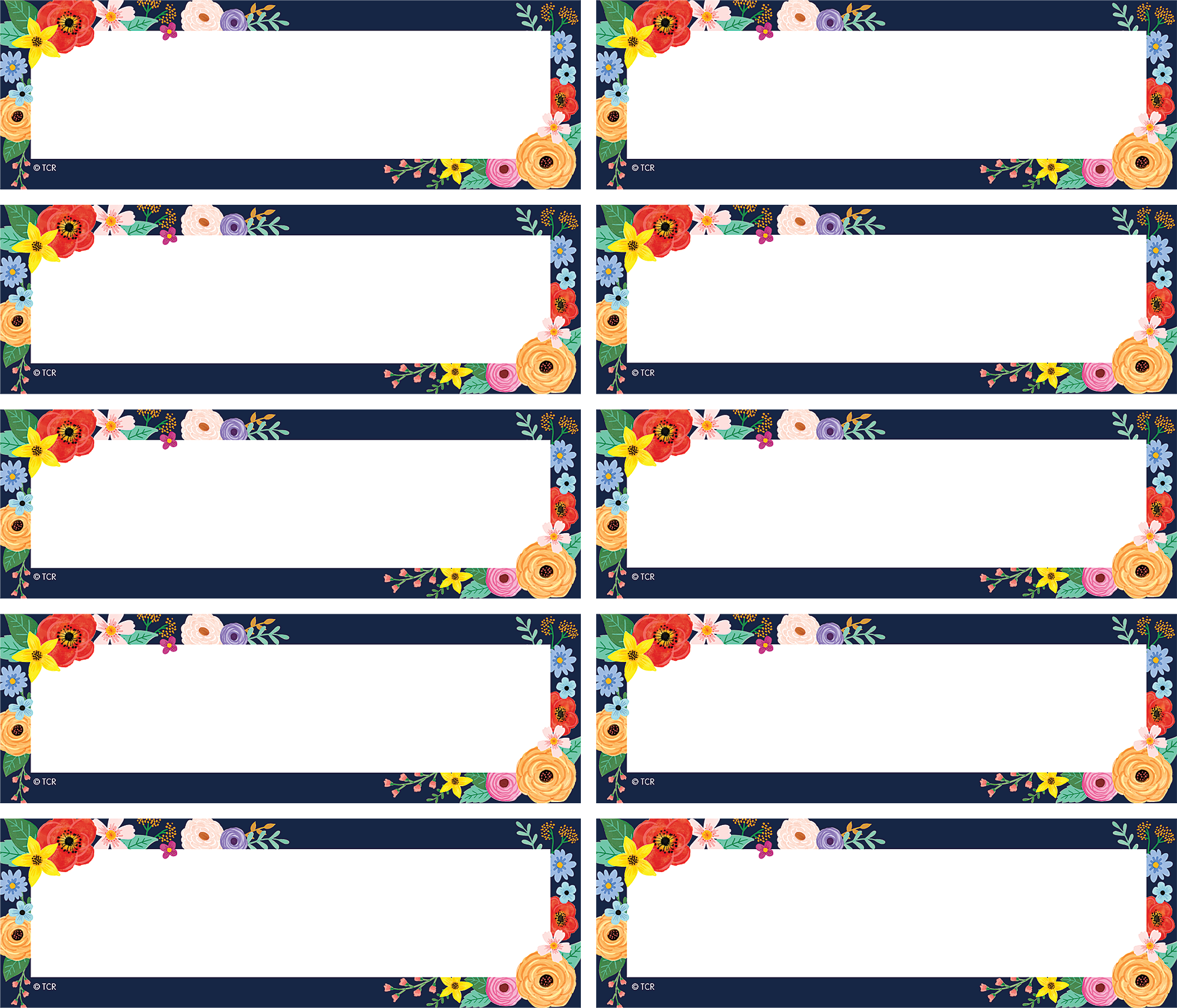 Wildflowers Labels Magnetic Accents - TCR77064 | Teacher Created Resources