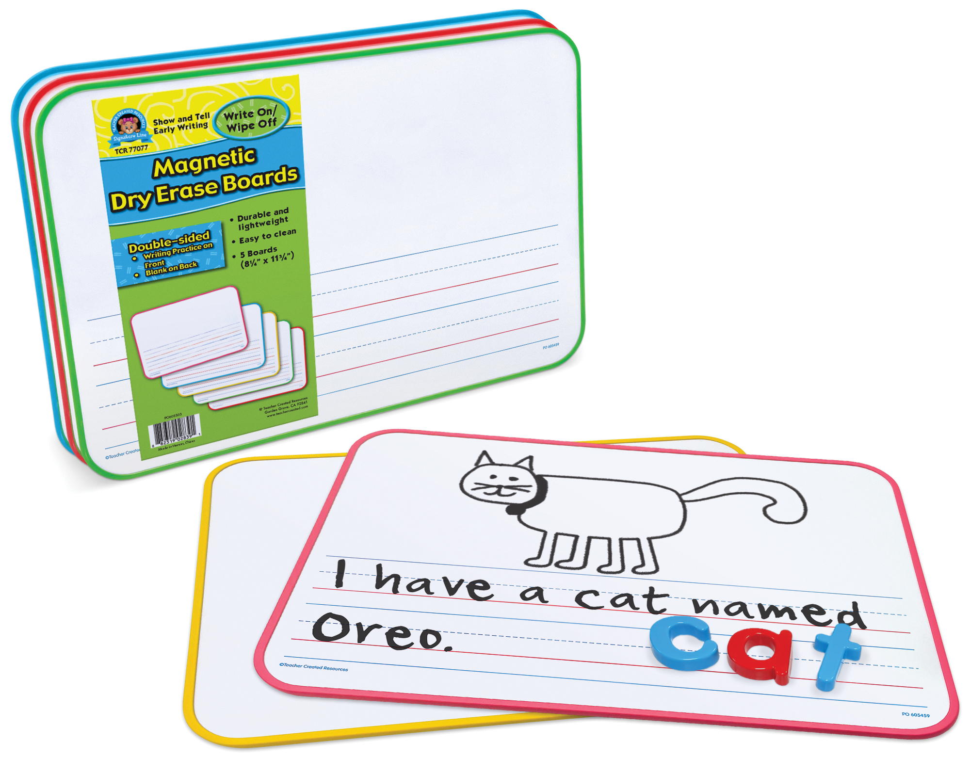 Double-Sided Show and Tell Early Writing Magnetic Dry-Erase Boards ...