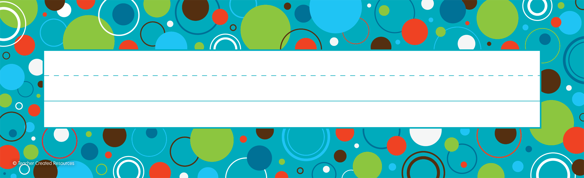 Circles and Dots Name Plates - TCR77082 | Teacher Created Resources