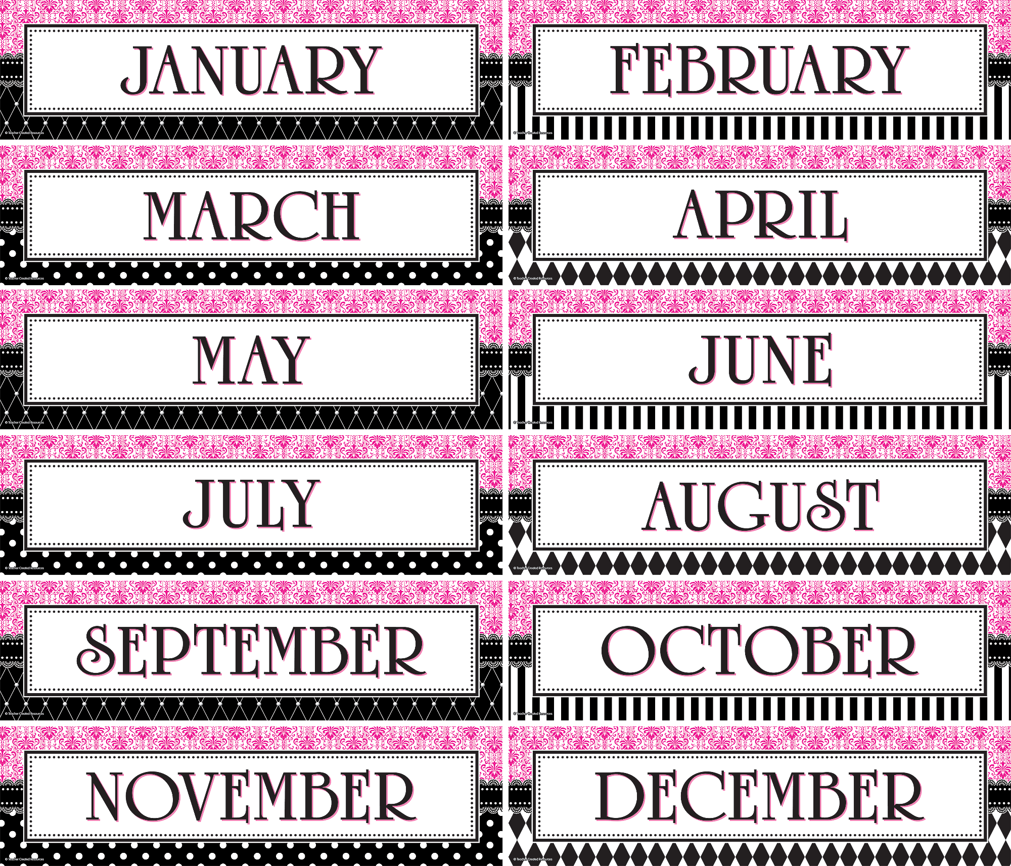 Parisian Monthly Headliners - TCR77156 | Teacher Created Resources