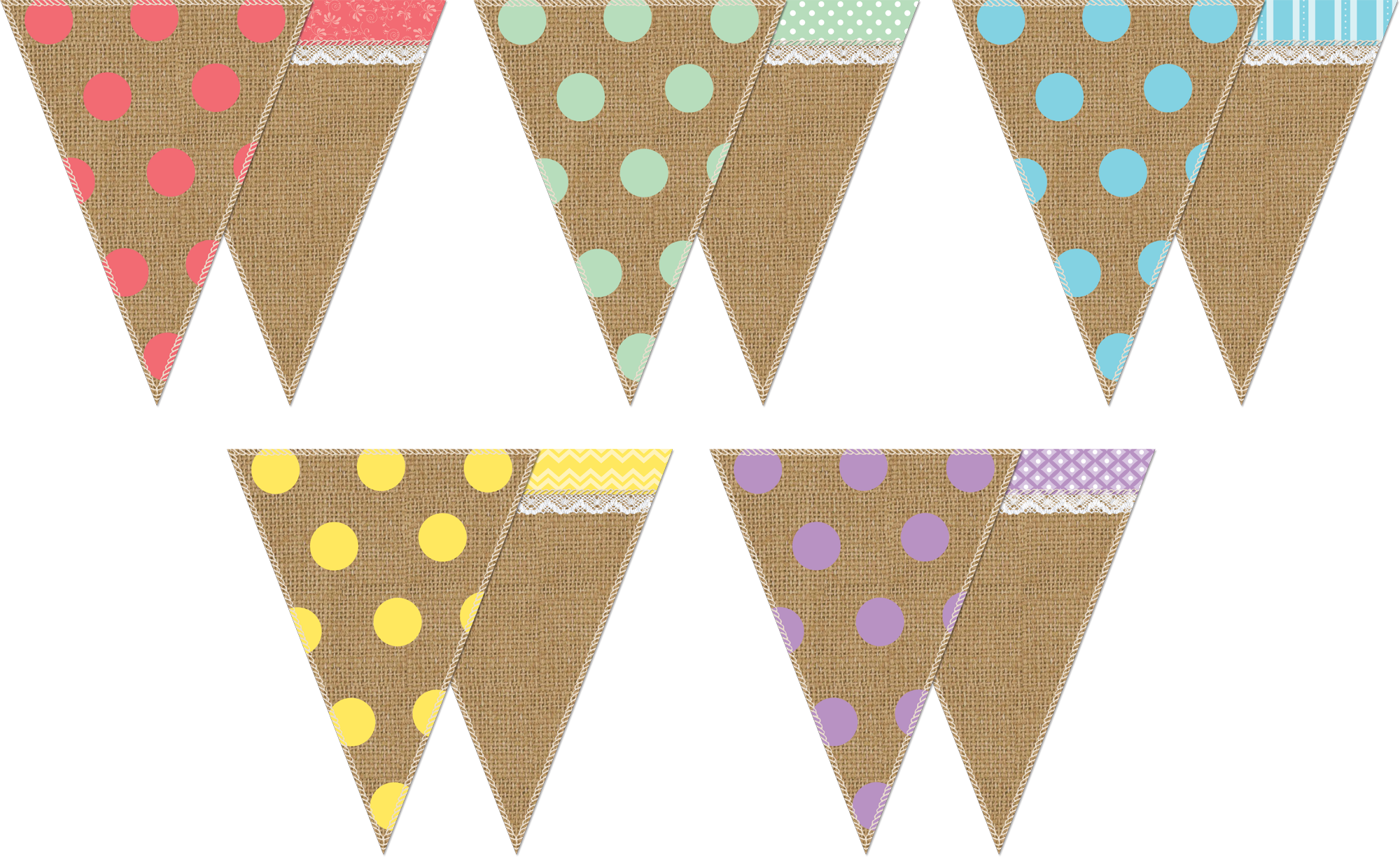 Shabby Chic Pennants - TCR77170 | Teacher Created Resources