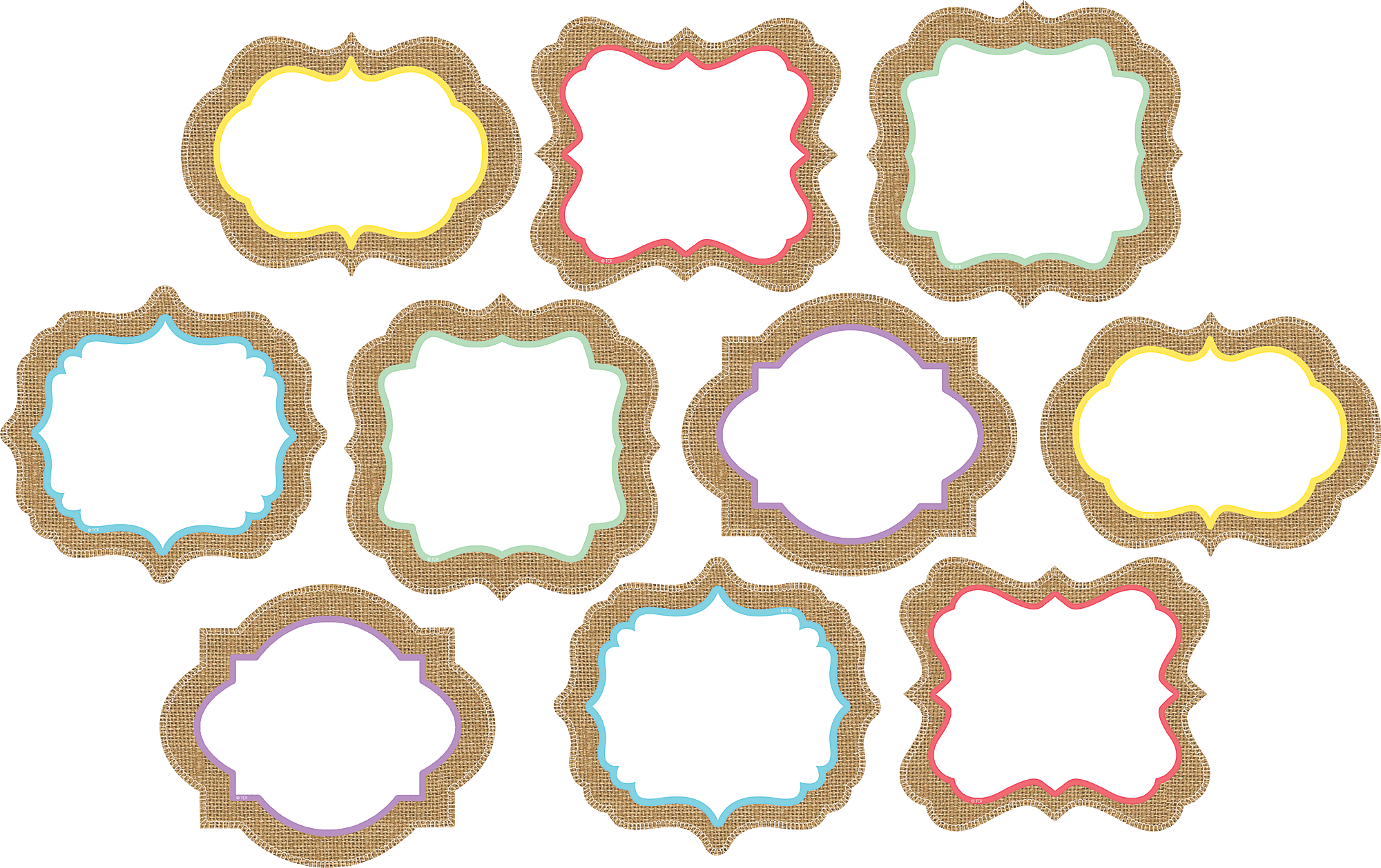 Shabby Chic Burlap Accents - TCR77192 | Teacher Created Resources