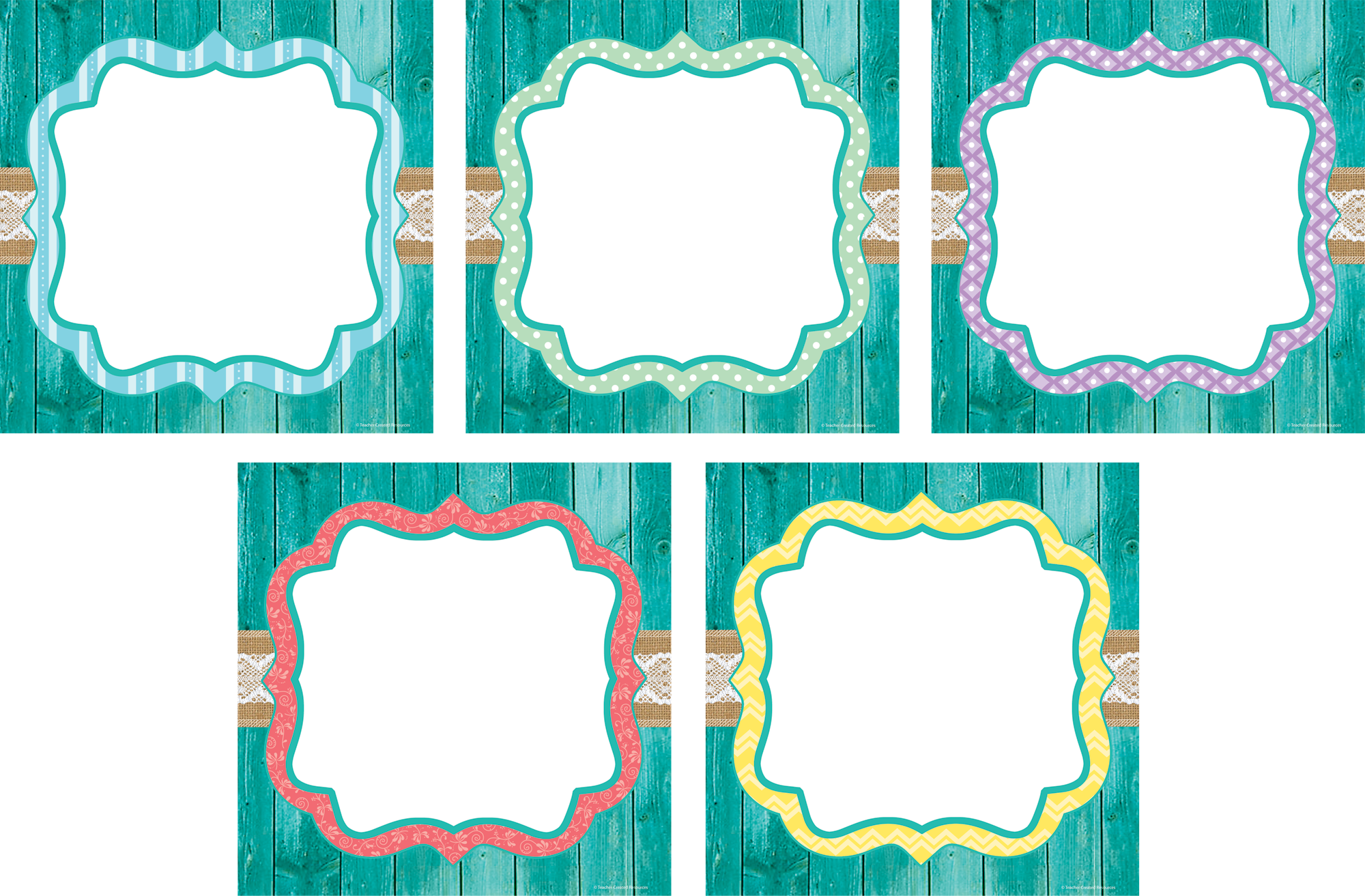 Shabby Chic Large Accents - TCR77196 | Teacher Created Resources