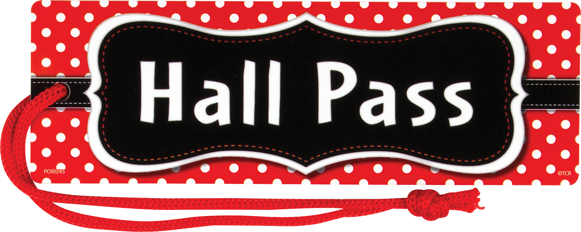 Red Polka Dots Magnetic Hall Pass - TCR77238 | Teacher Created Resources