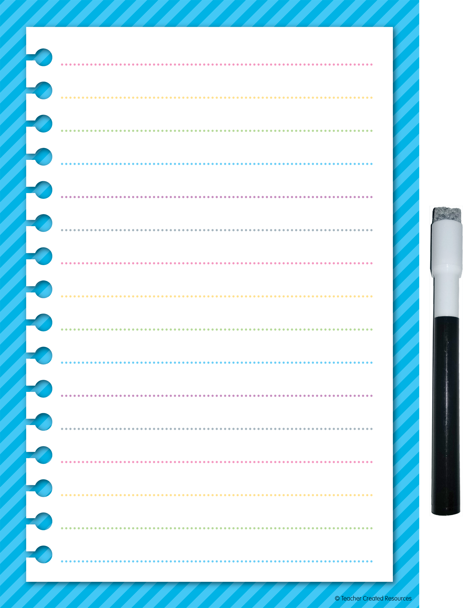 Clingy Thingies Aqua Stripes Small Note Sheet - TCR77347 | Teacher ...