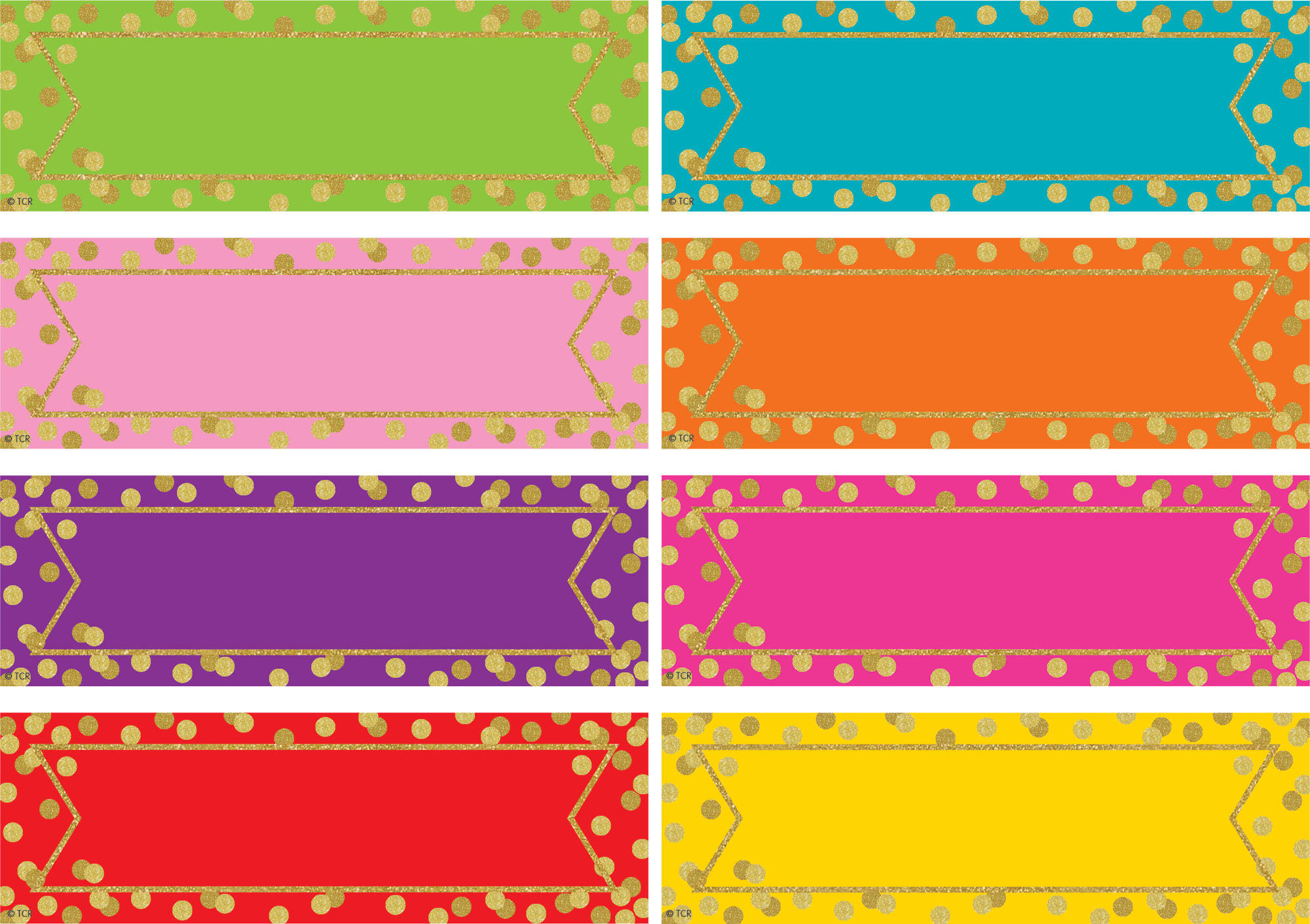 Confetti Colorful Labels Magnetic Accents - TCR77387 | Teacher Created ...