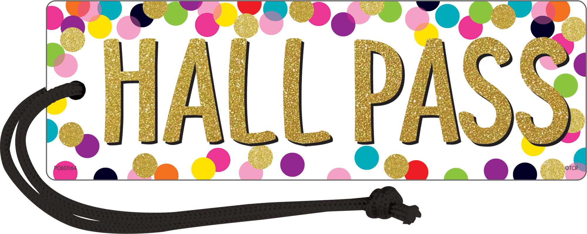 Confetti Magnetic Hall Pass - TCR77394 | Teacher Created Resources