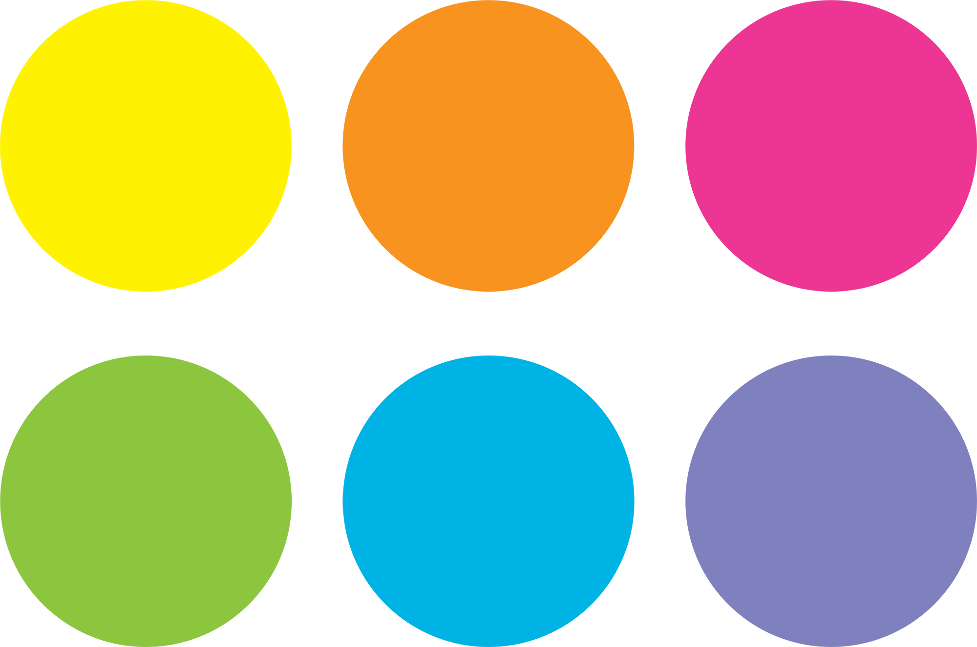 Spot On Dry Erase Desktop Writing Spots Bright Circles 7" - TCR77551 ...