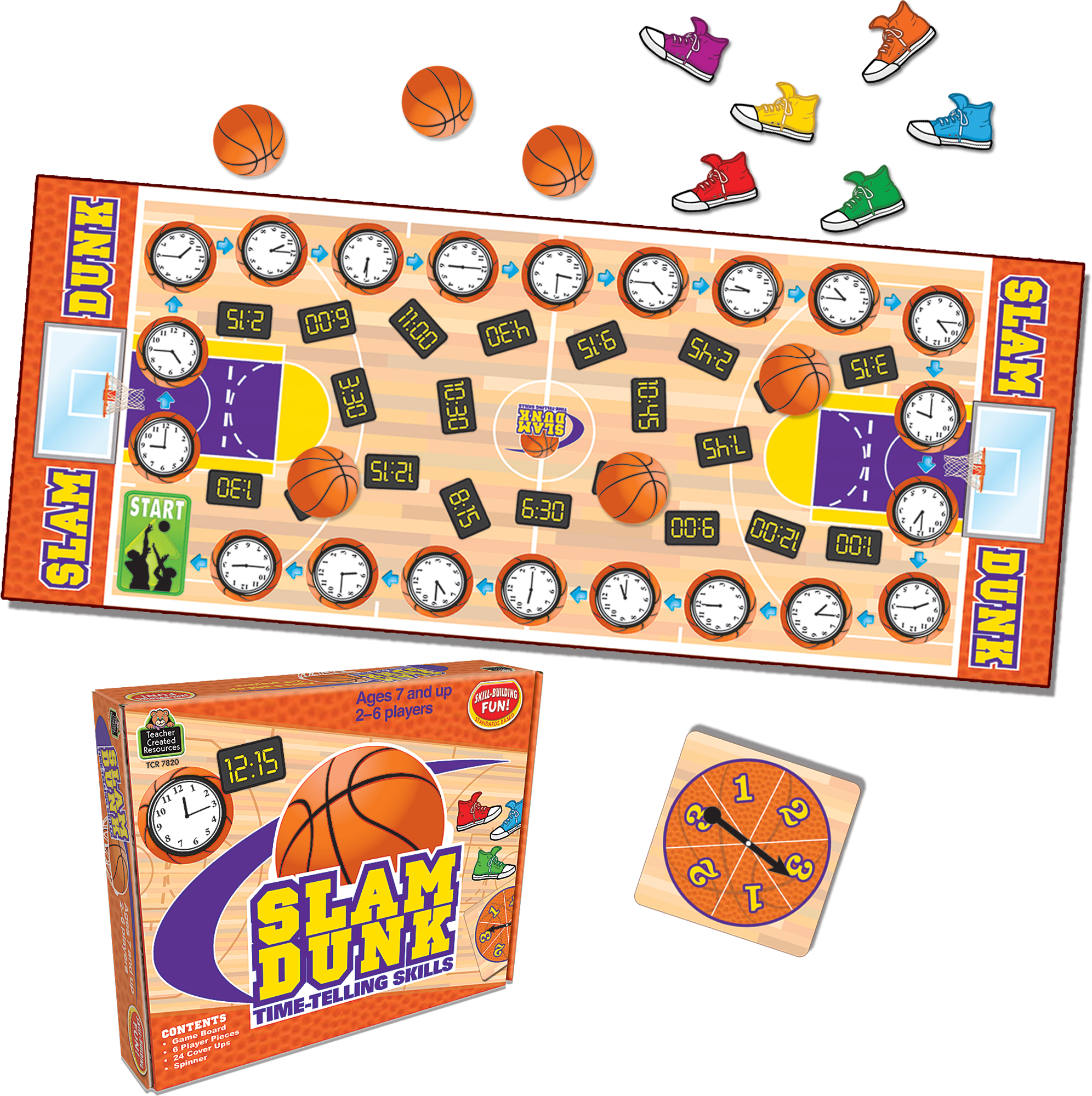 Slam Dunk: Time-Telling Skills Game - TCR7820 | Teacher Created Resources