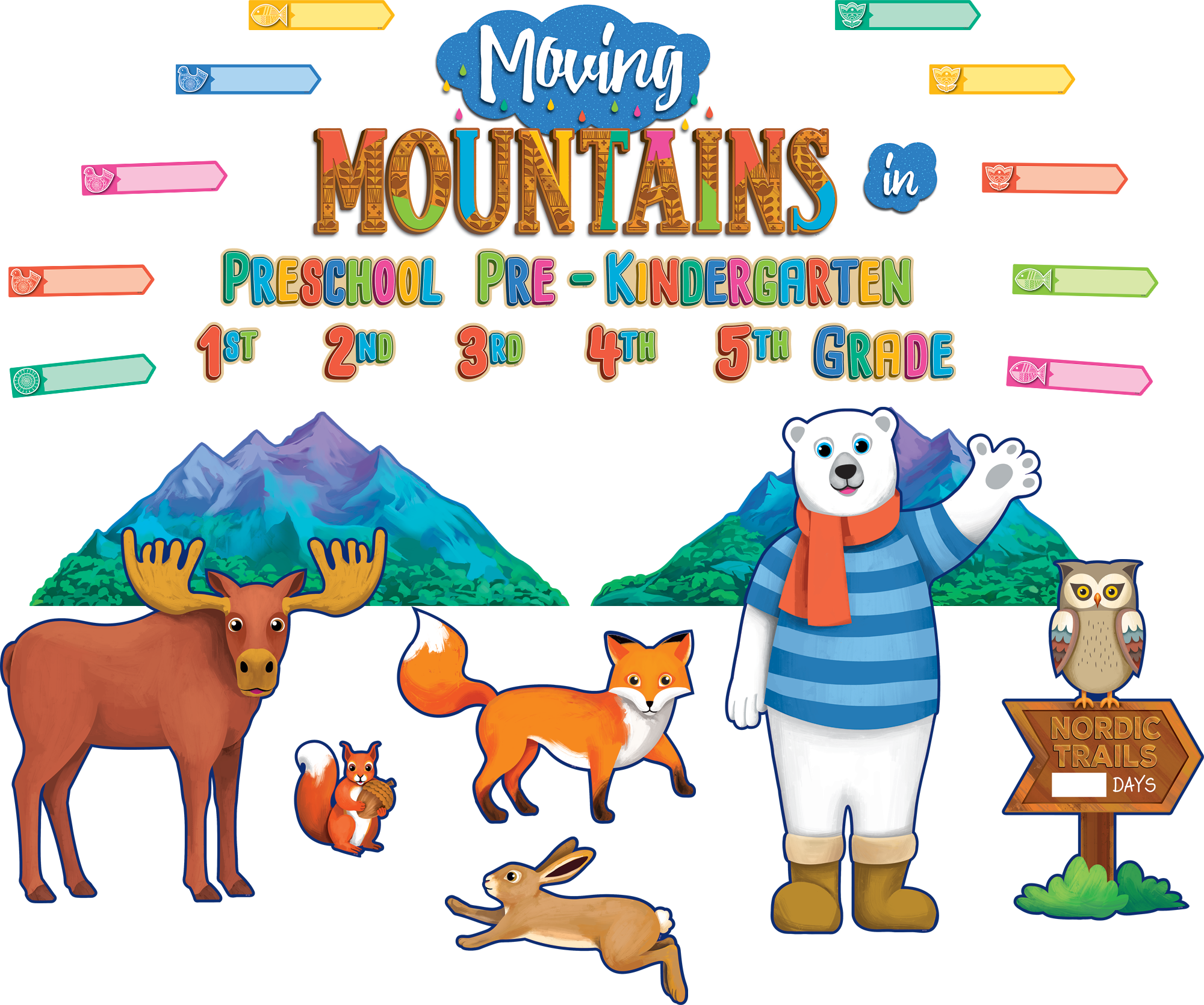Nordic Trails Moving Mountains in...Bulletin Board Display - TCR8139 ...