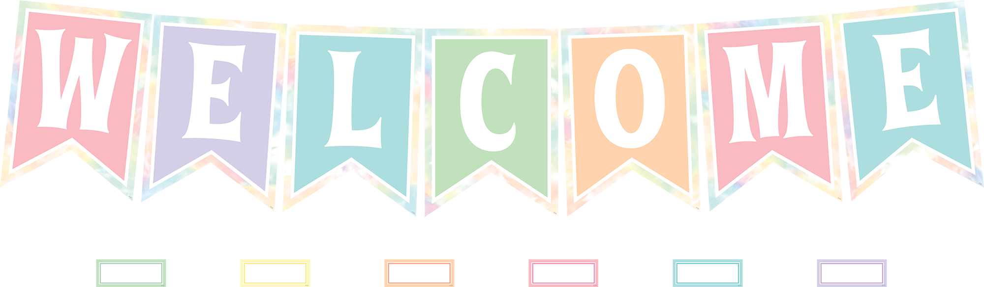 Pastel Pop Pennants Welcome Bulletin Board - TCR8410 | Teacher Created ...