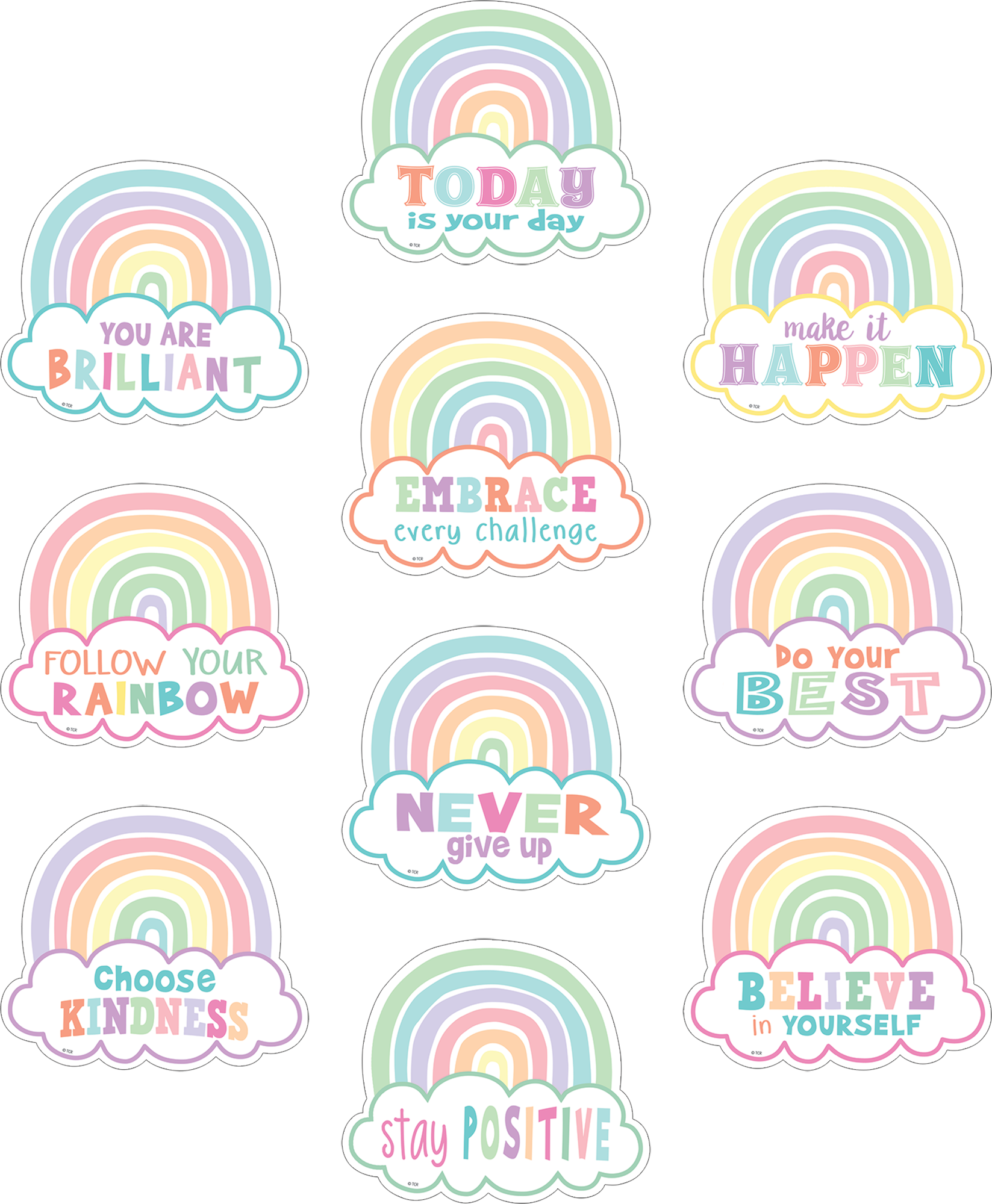 Pastel Pop Positive Sayings Accents - TCR8418 | Teacher Created Resources