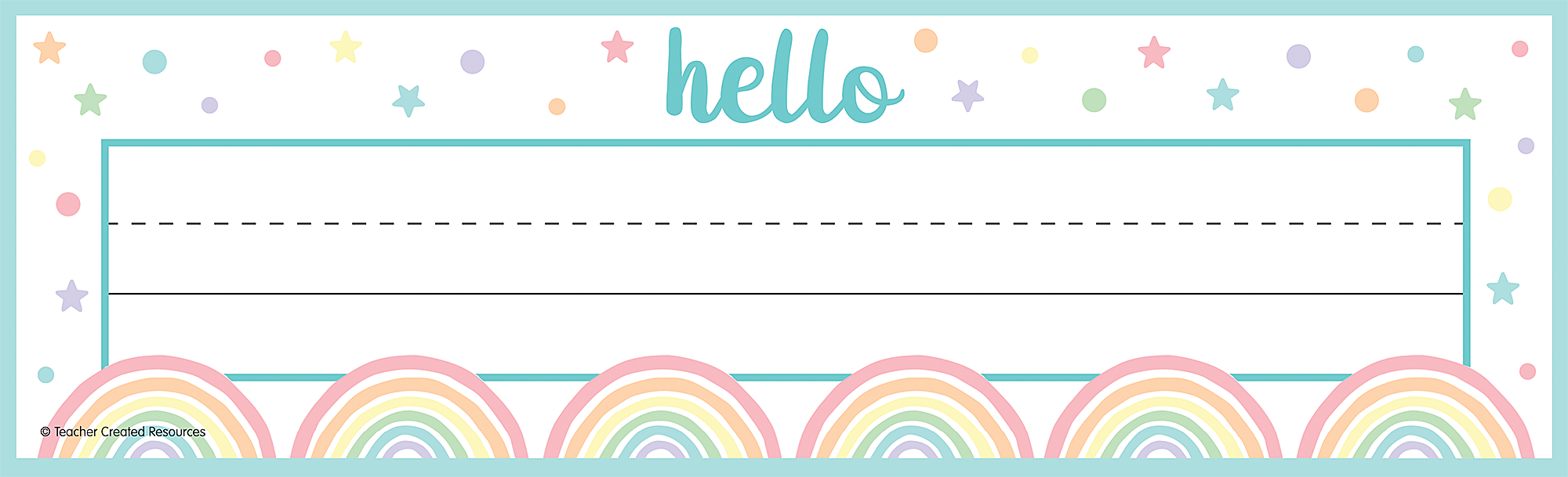 Pastel Pop Flat Name Plates - TCR8422 | Teacher Created Resources