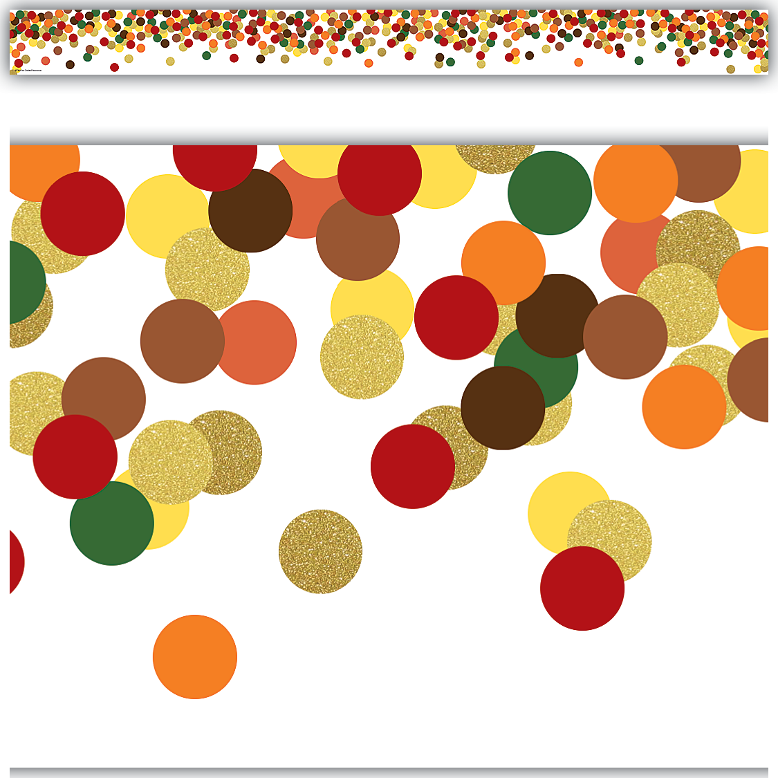 Confetti Fall Straight Border Trim - TCR8459 | Teacher Created Resources