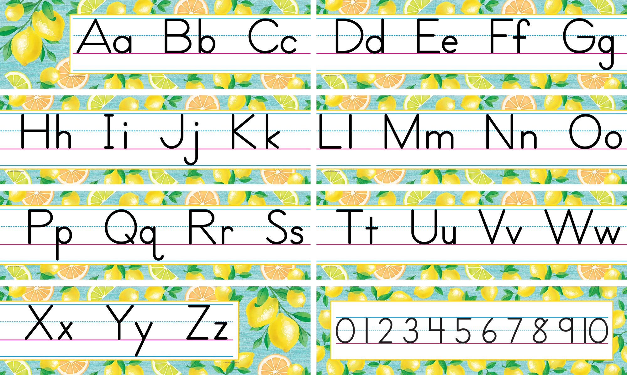 Lemon Zest Traditional Printing Mini Bulletin Board - TCR8487 | Teacher ...