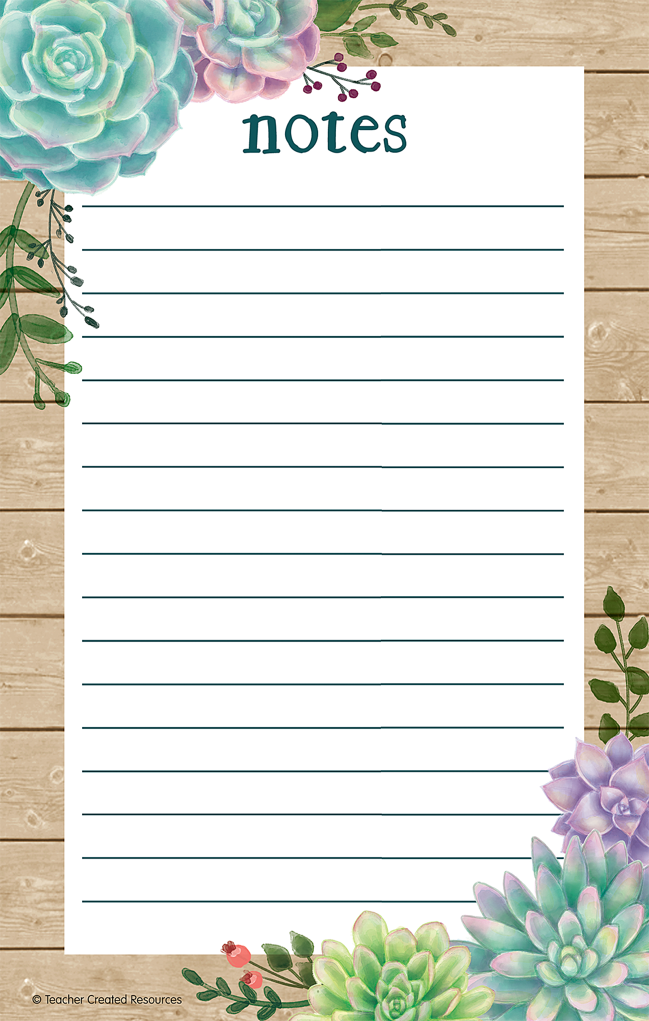 Rustic Bloom Notepad - TCR8595 | Teacher Created Resources Rustic Bloom Notepad - TCR8595 | Teacher Created Resources