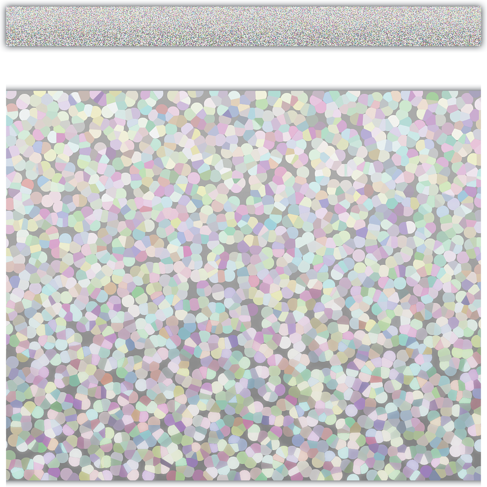 Silver Sparkle Straight Border Trim - TCR8805 | Teacher Created Resources