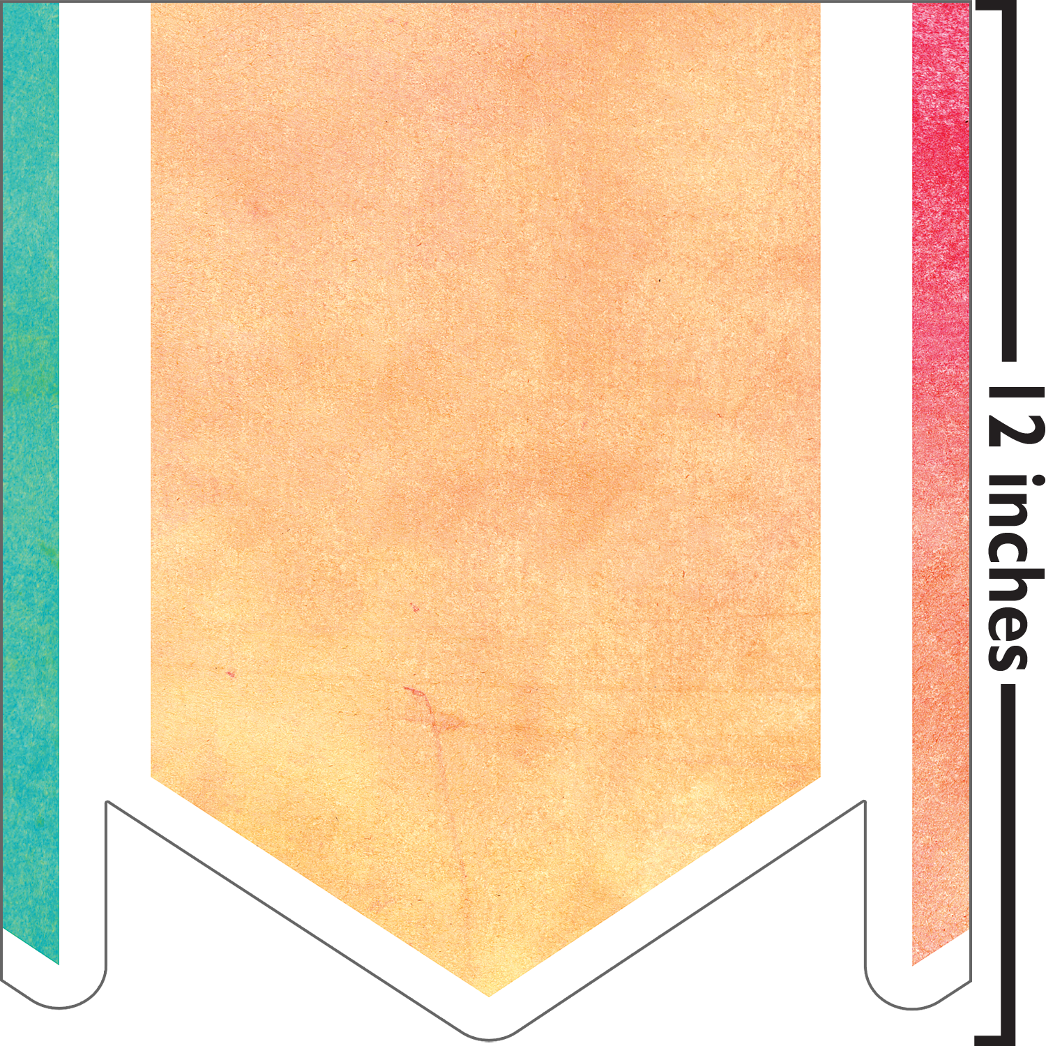 Watercolor Pennants Big Big Border - TCR8981 | Teacher Created Resources