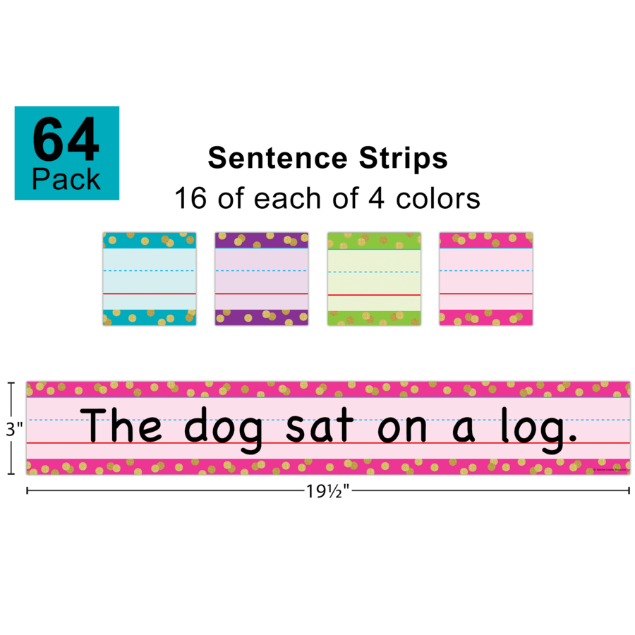 Confetti Sentence Strips - TCR20861 | Teacher Created Resources