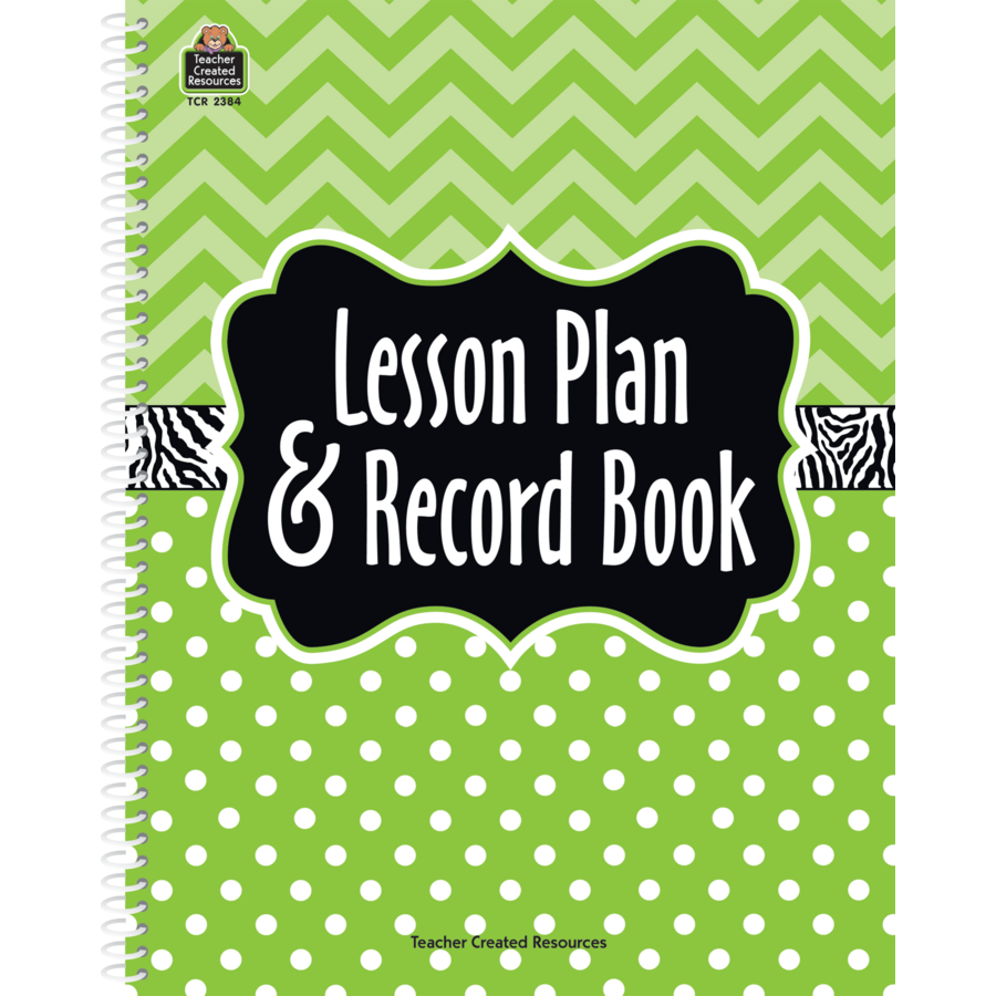 Lime Chevrons and Dots Lesson Plan & Record Book - TCR2384 | Teacher ...