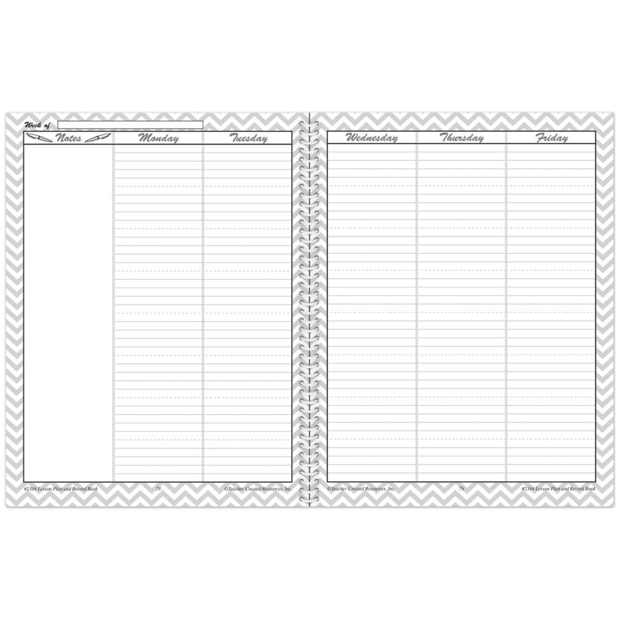 Lime Chevrons and Dots Lesson Plan & Record Book - TCR2384 | Teacher ...