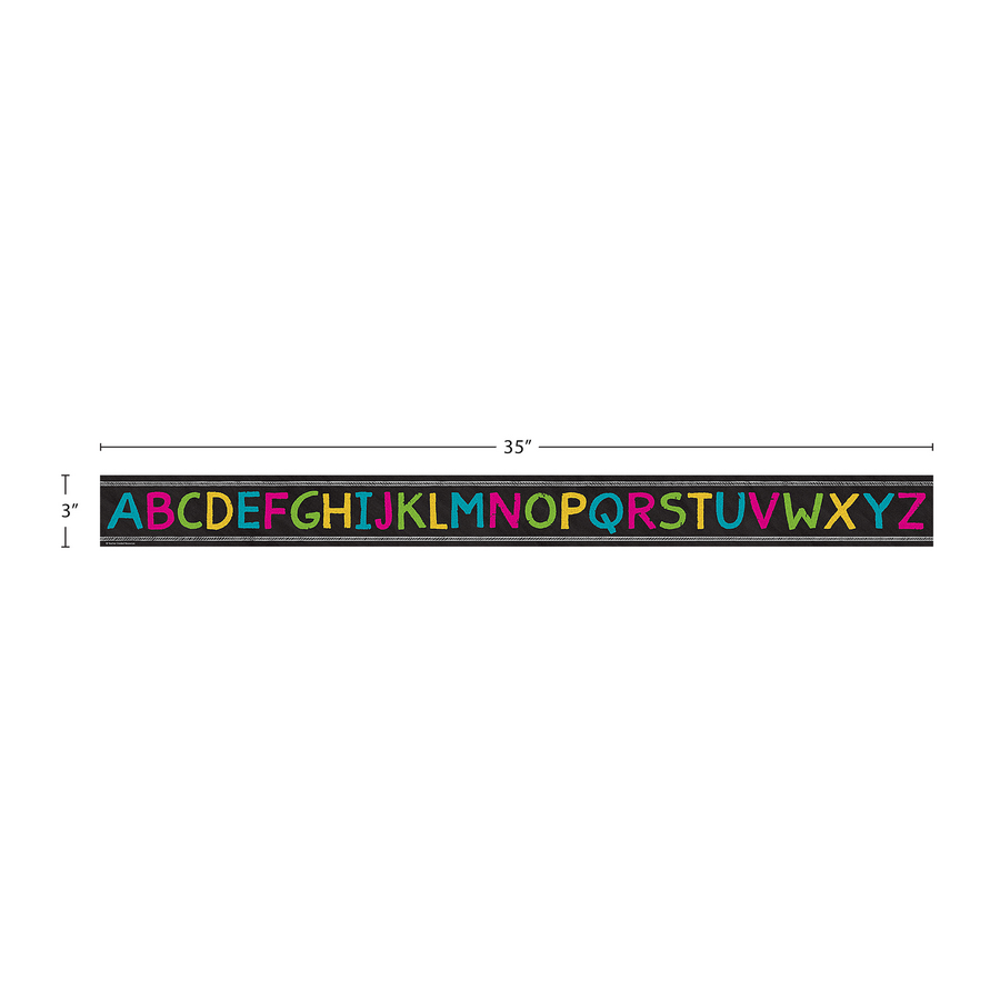 Chalkboard Brights Alphabet Straight Border Trim - TCR3477 | Teacher ...