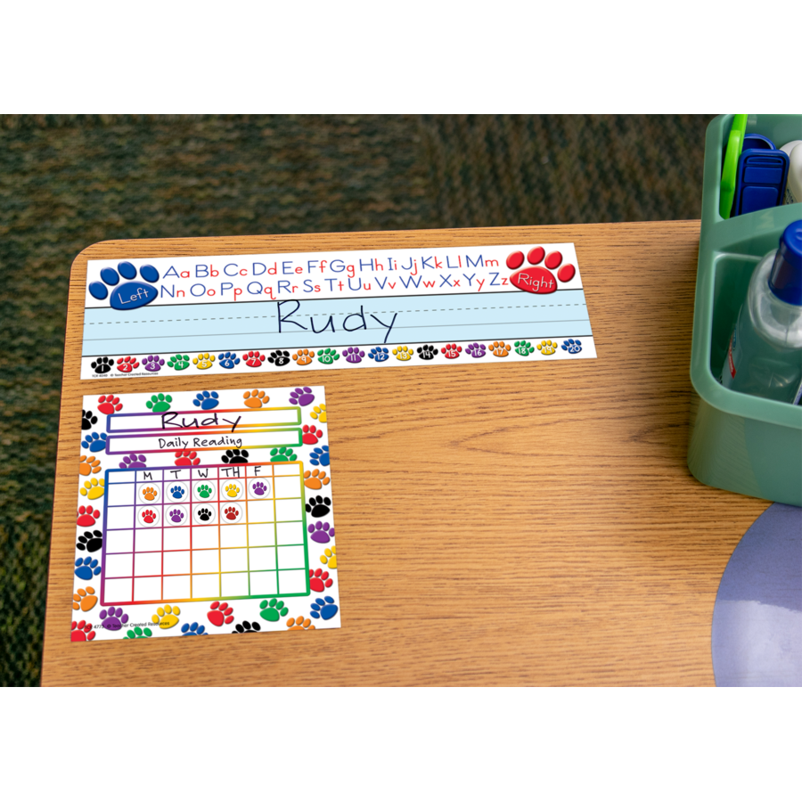 Colorful Paw Prints Incentive Charts - TCR4773 | Teacher Created Resources