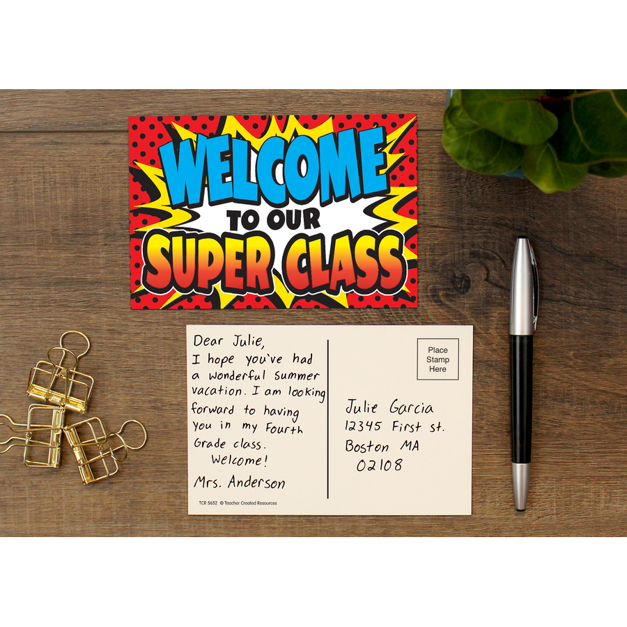 Superhero Welcome Postcards - TCR5652 | Teacher Created Resources