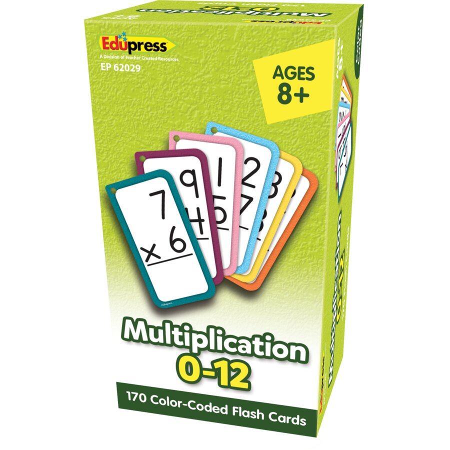 Flash Cards Multiplication Complete Set - All Facts 0-12 With Teaching ...