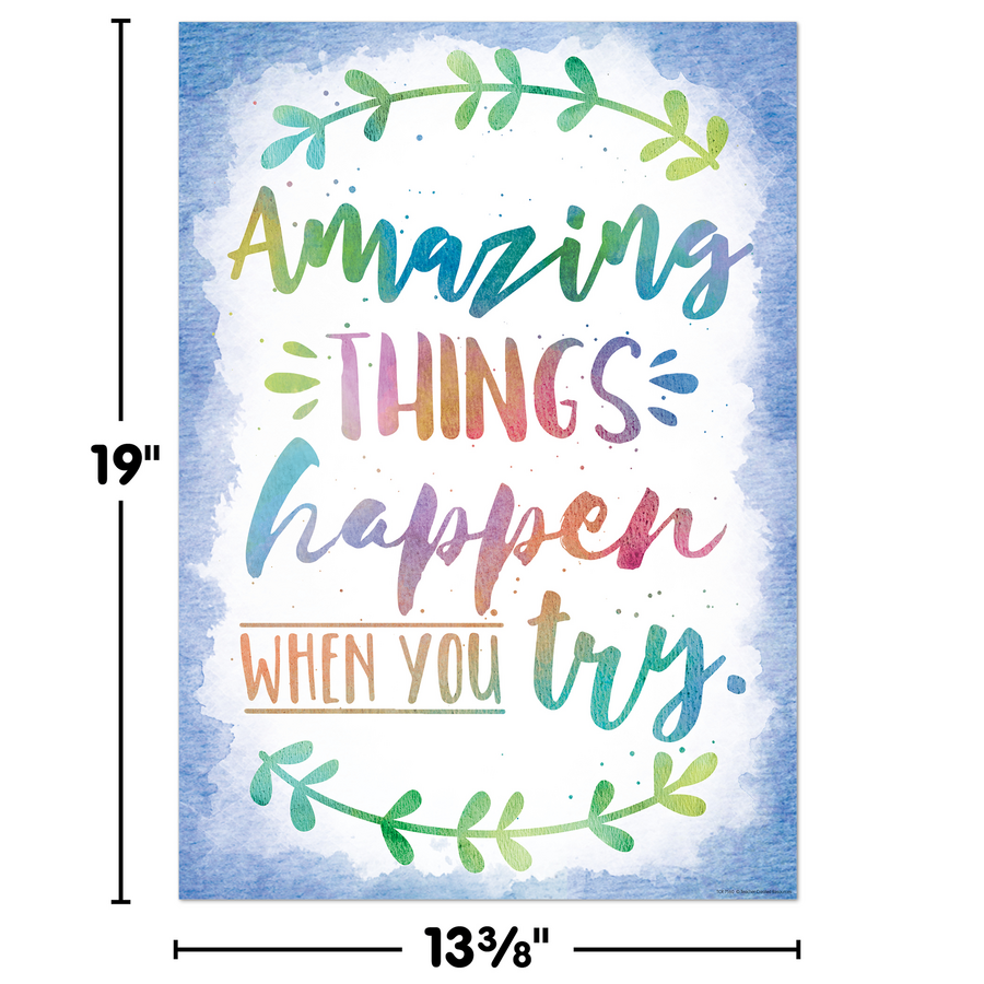 Amazing Things Happen When You Try Positive Poster - TCR7559 | Teacher ...
