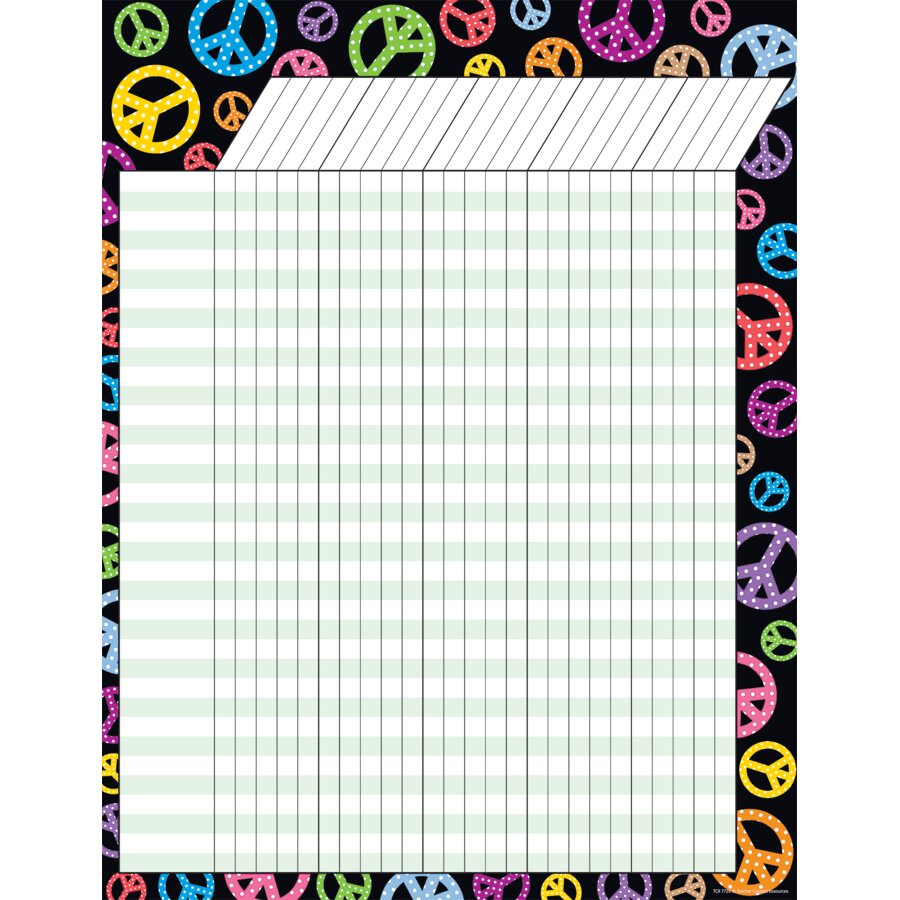 Peace Signs Incentive Chart - TCR7726 | Teacher Created Resources