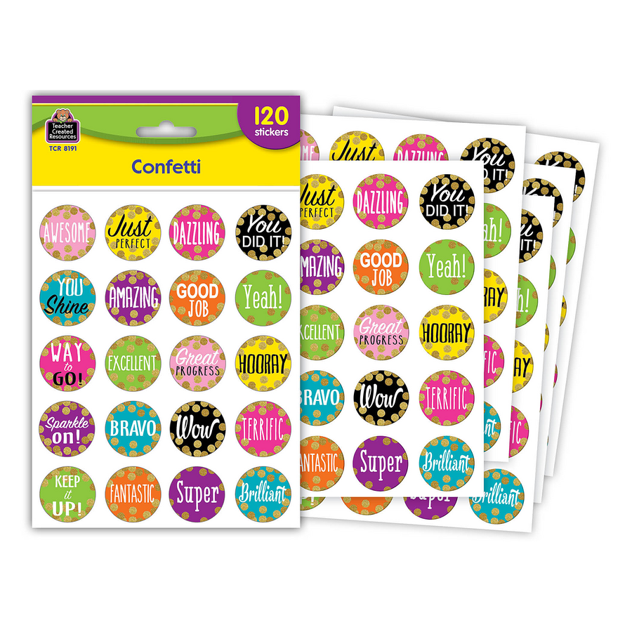 Confetti Stickers - TCR8191 | Teacher Created Resources