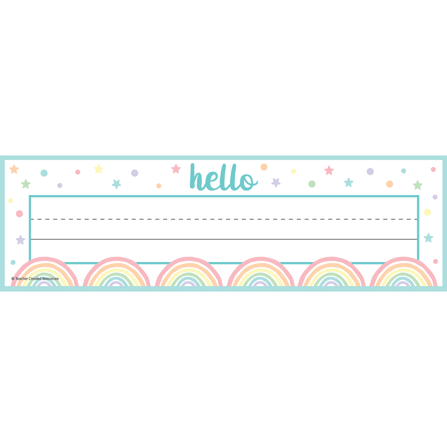 Pastel Pop Flat Name Plates - TCR8422 | Teacher Created Resources