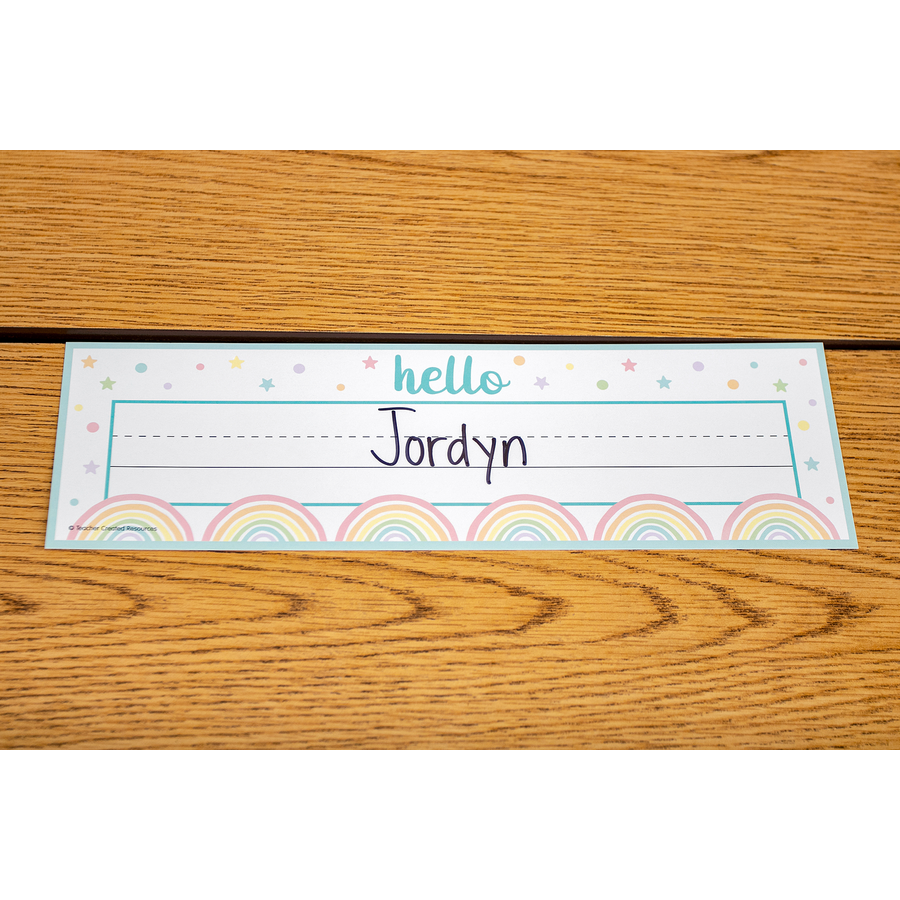 Pastel Pop Flat Name Plates - TCR8422 | Teacher Created Resources