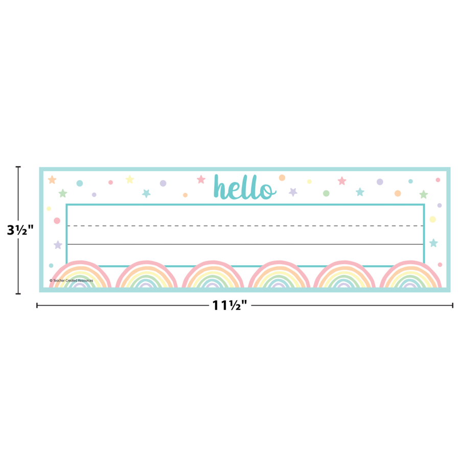 Pastel Pop Flat Name Plates - TCR8422 | Teacher Created Resources
