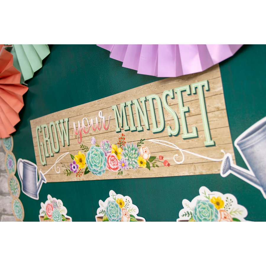 Rustic Bloom Grow Your Mindset Mini Bulletin Board - TCR8592 | Teacher ...