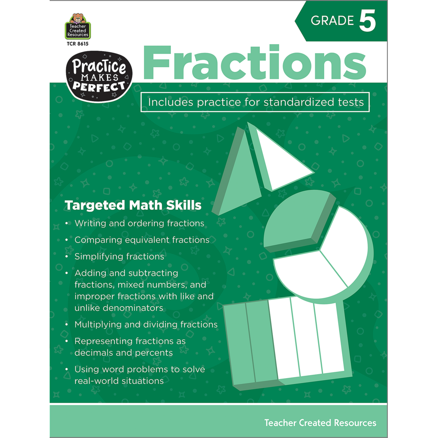Practice Makes Perfect: Fractions Grade 5 - TCR8615 | Teacher Created ...