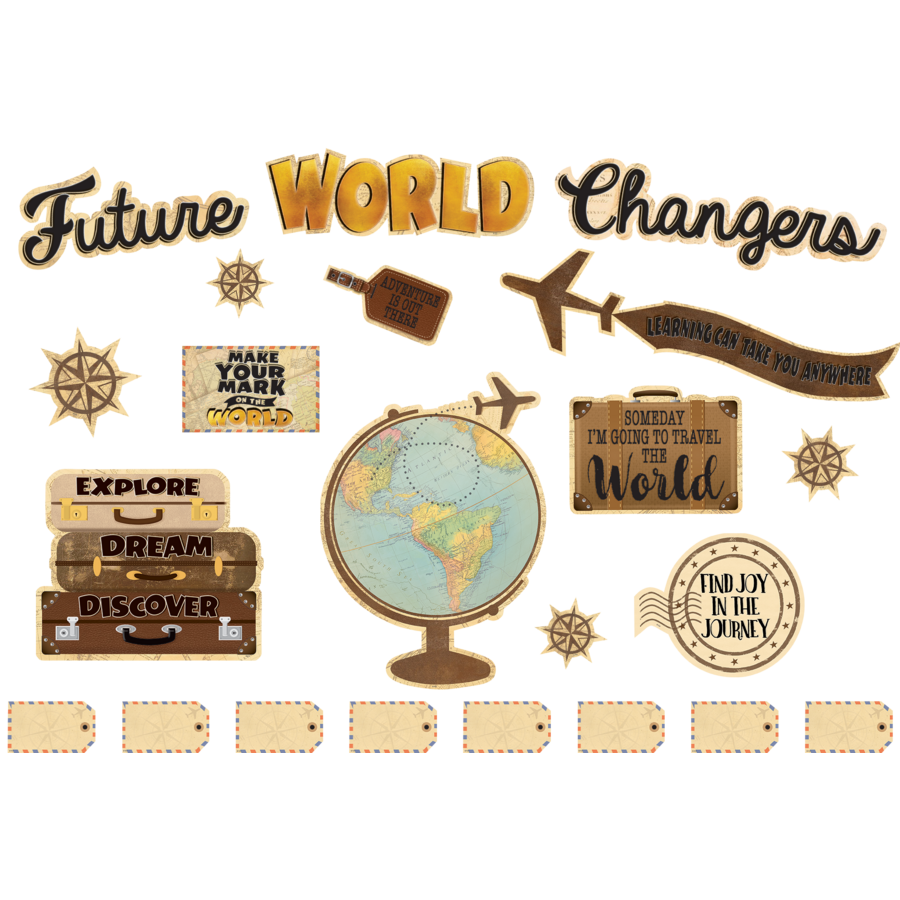 Travel the Map Future World Changers Bulletin Board - TCR8623 | Teacher ...