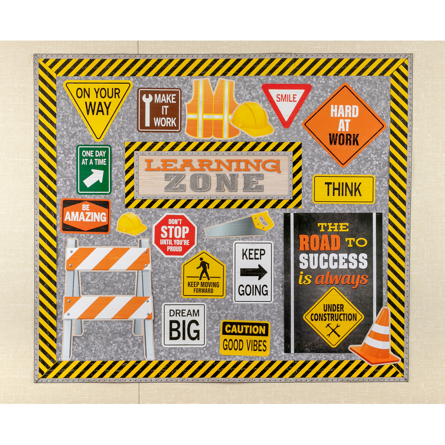 Under Construction Learning Zone Bulletin Board Display - TCR8743 ...