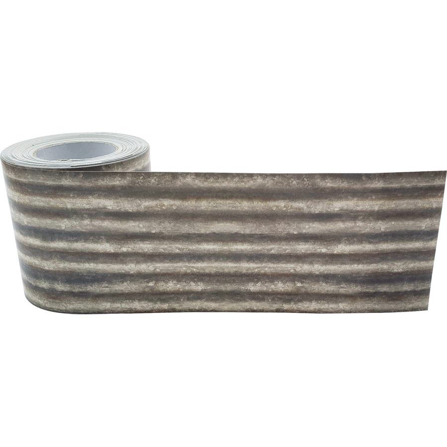 Corrugated Metal Straight Rolled Border Trim - TCR8937 | Teacher ...