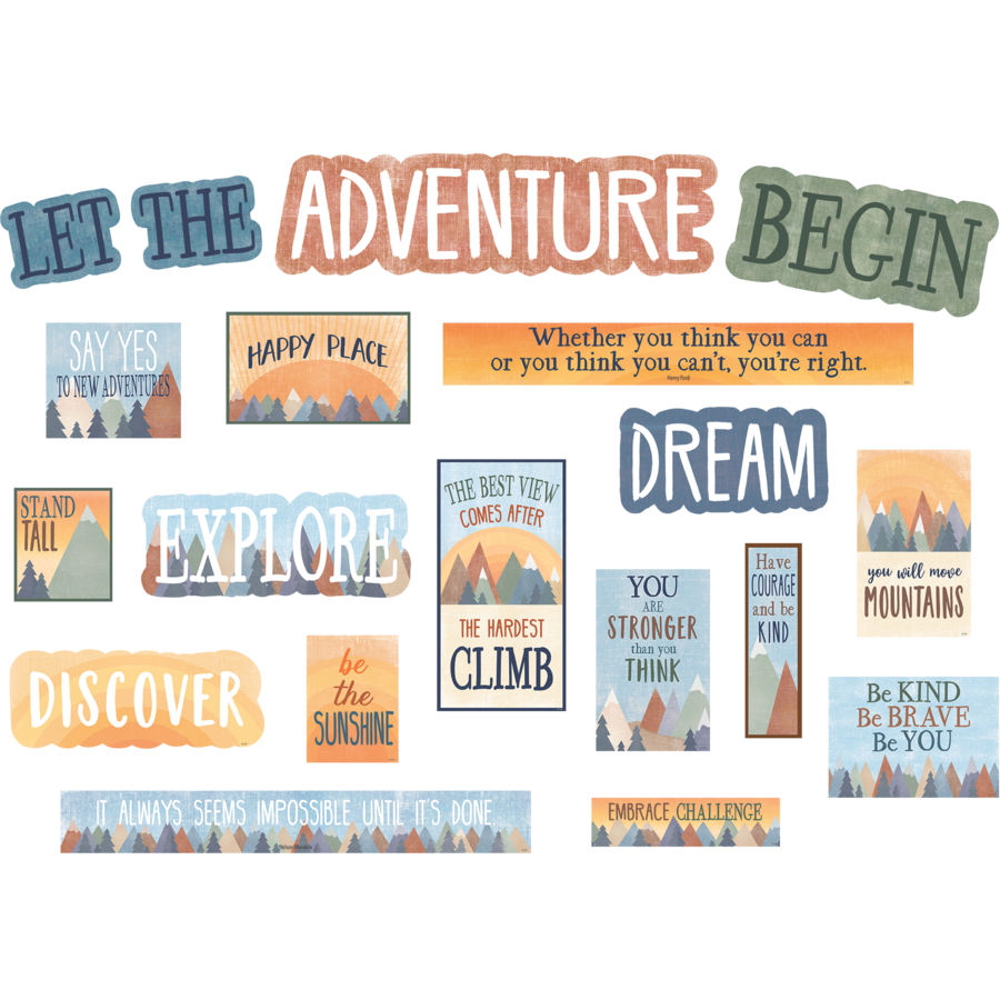 Moving Mountains Let the Adventure Begin Mini Bulletin Board - TCR9143 ...