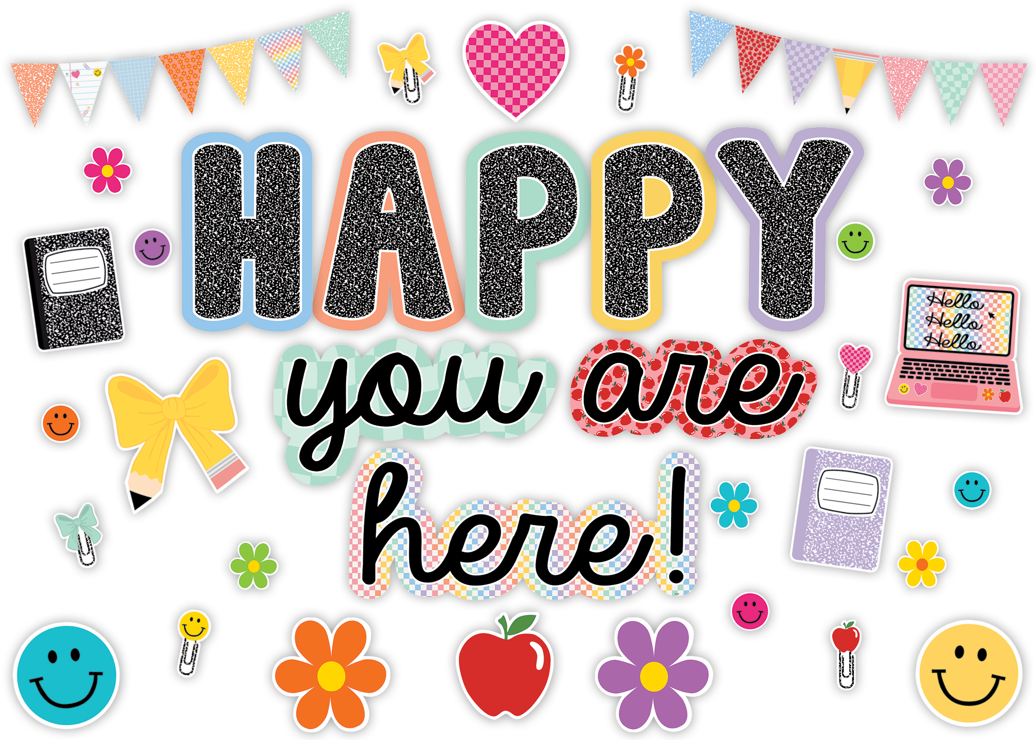 Cool for School Happy You Are Here Bulletin Board - TCR9303 | Teacher ...
