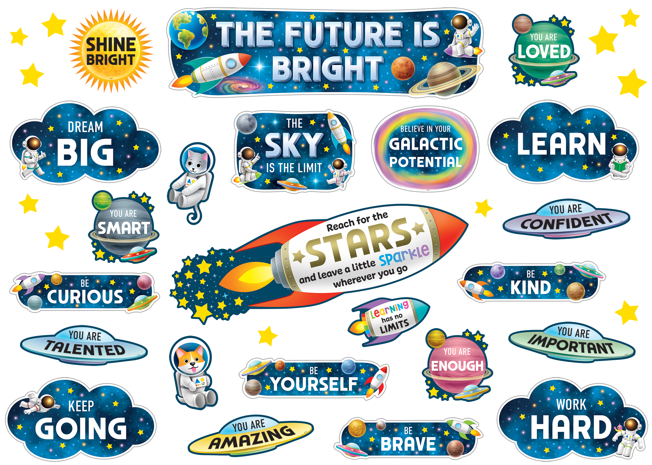 Outer Space Crew The Future Is Bright Mini Bulletin Board - TCR9337 ...