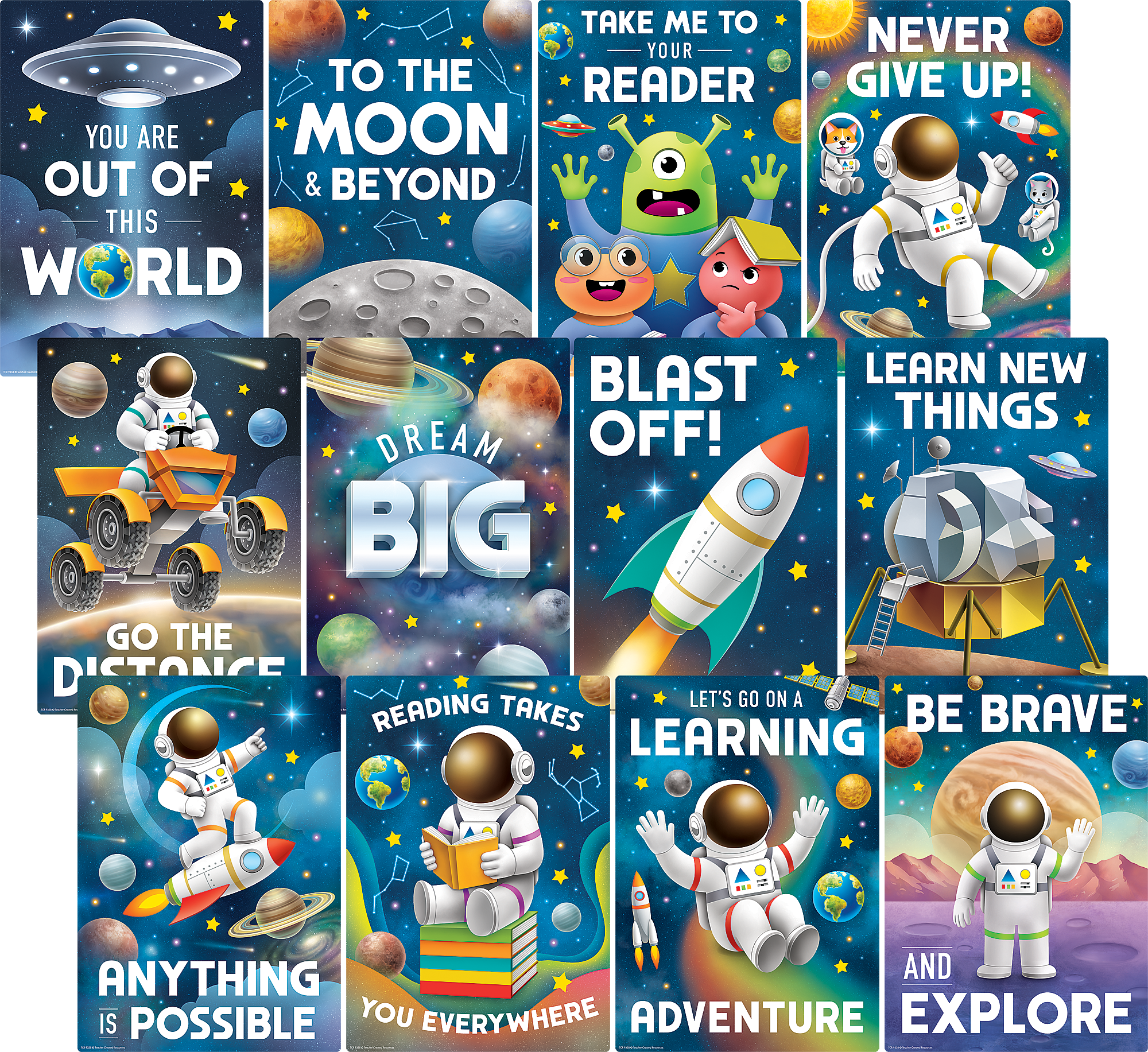 Outer Space Crew Small Poster Pack - TCR9338 | Teacher Created Resources