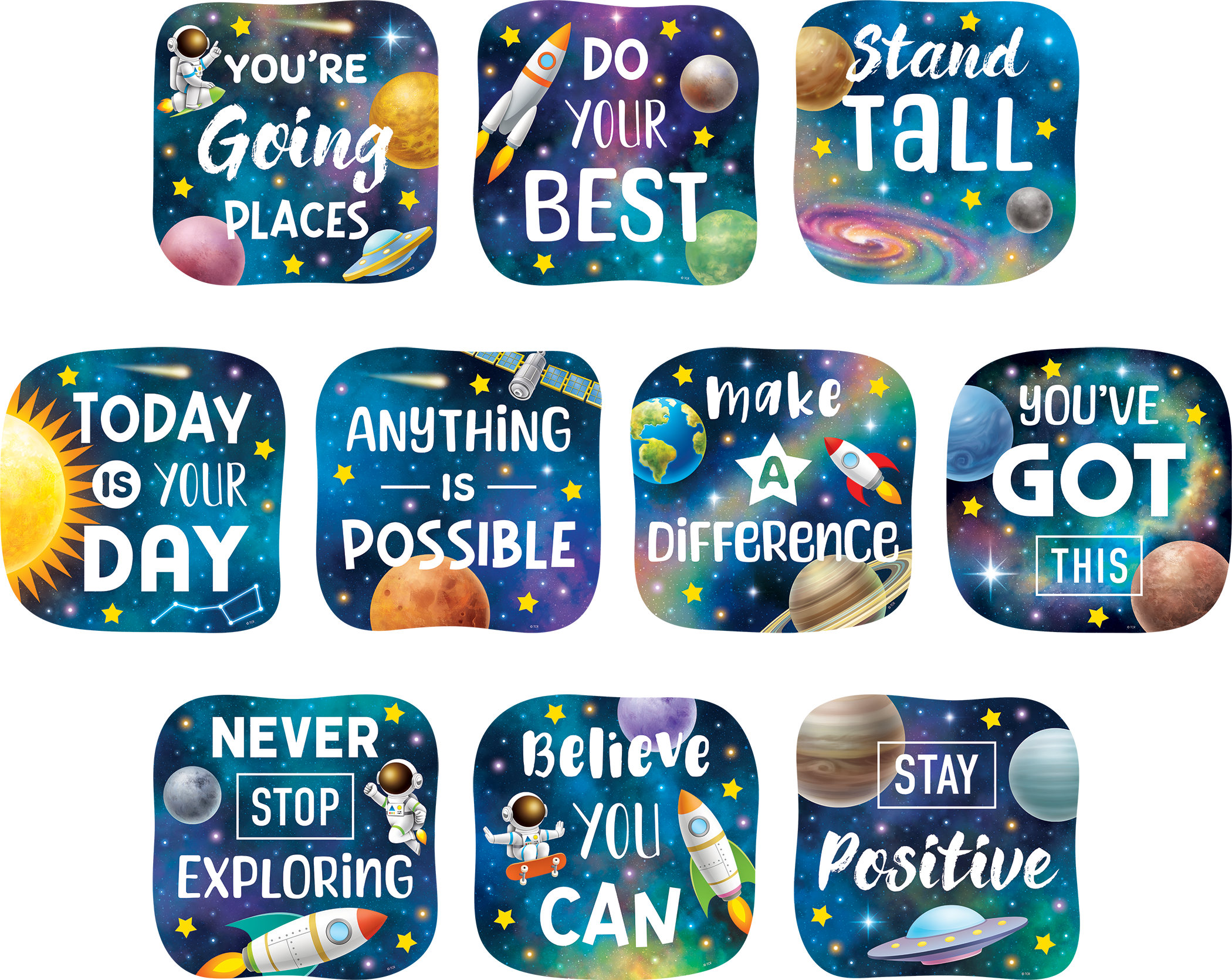 Outer Space Crew Positive Sayings Accents - TCR9339 | Teacher Created ...