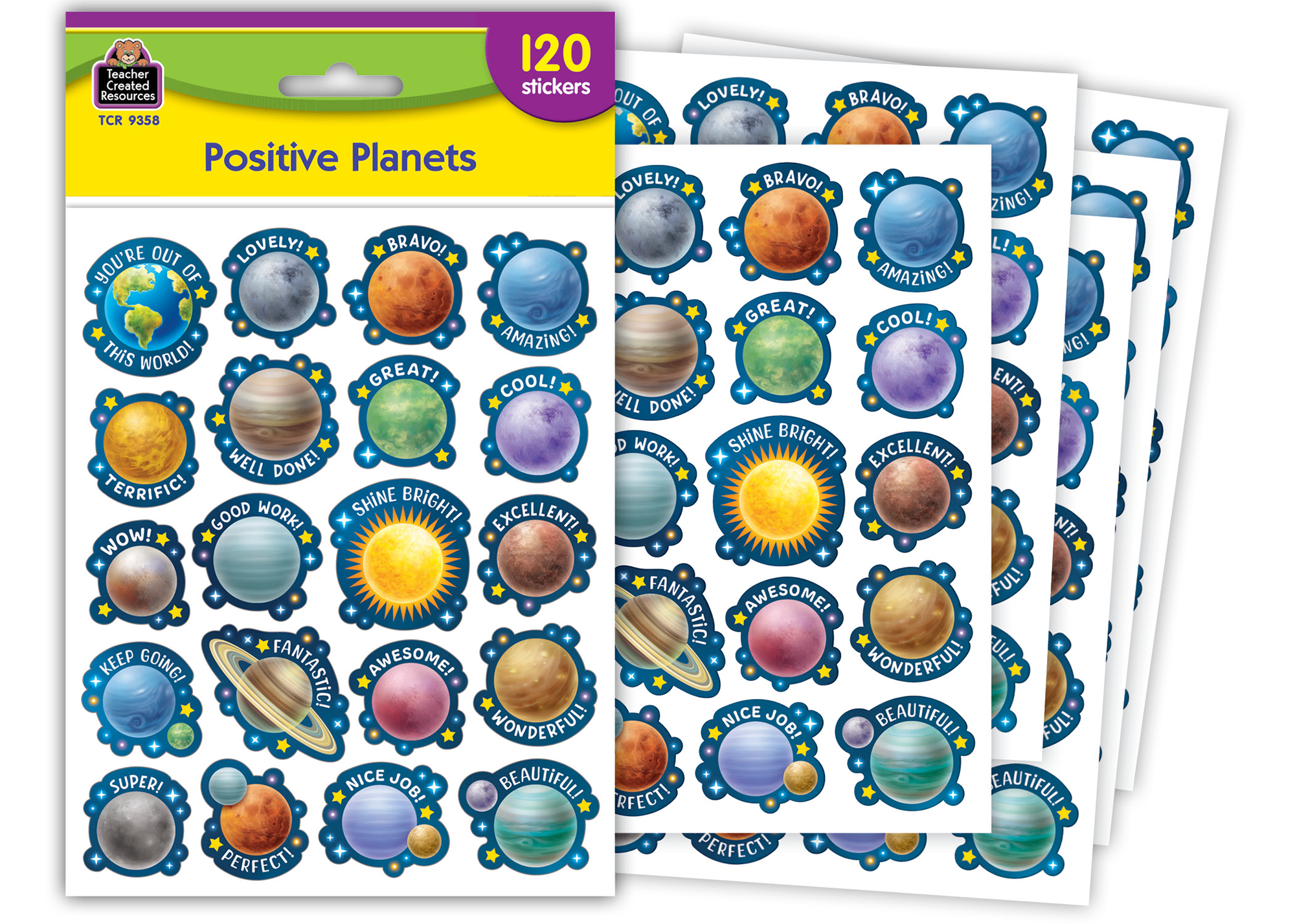Positive Planets Stickers - TCR9358 | Teacher Created Resources